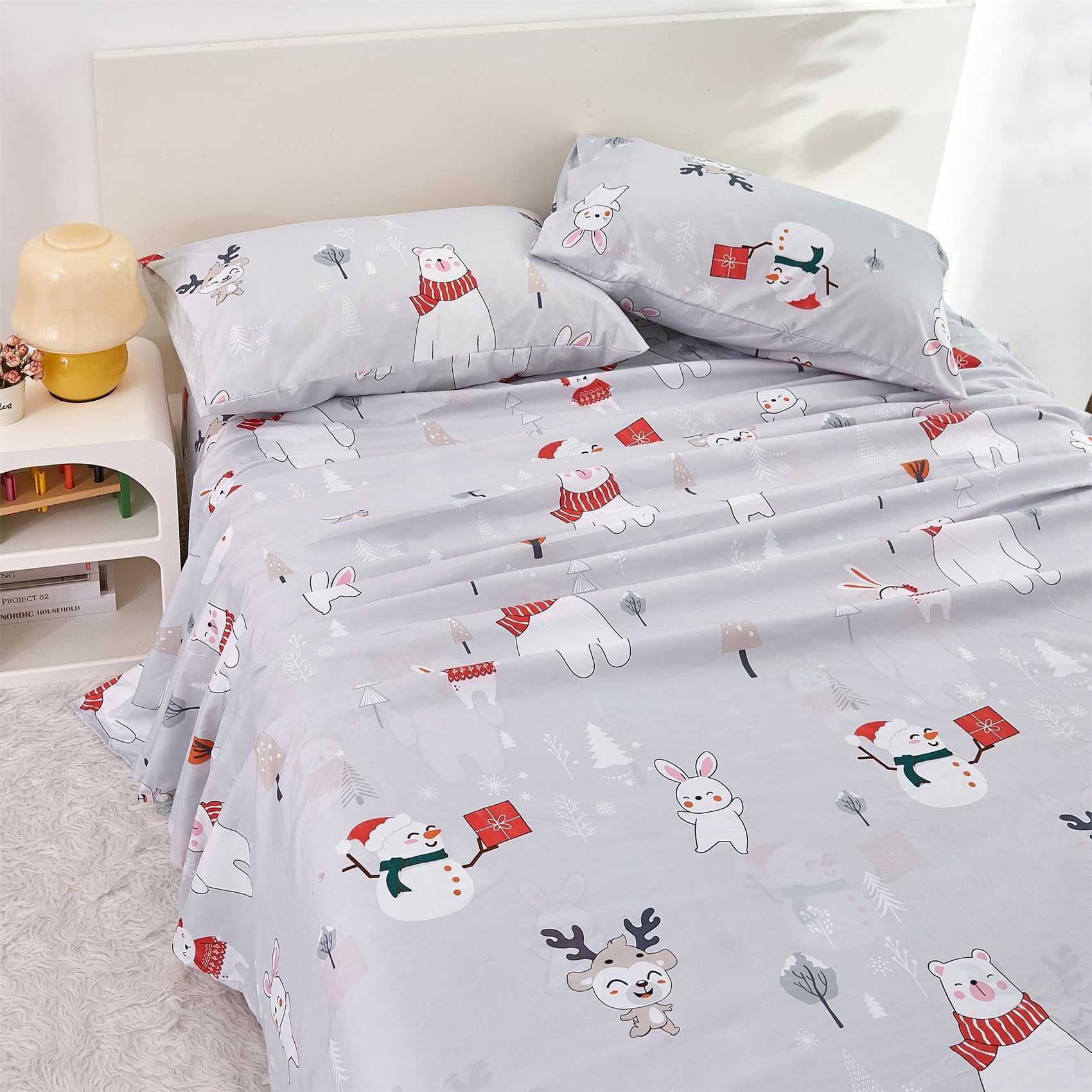 Amazon.com: Twin Christmas Candy Canes Sheet Set - Holiday Xmas Pattern ...