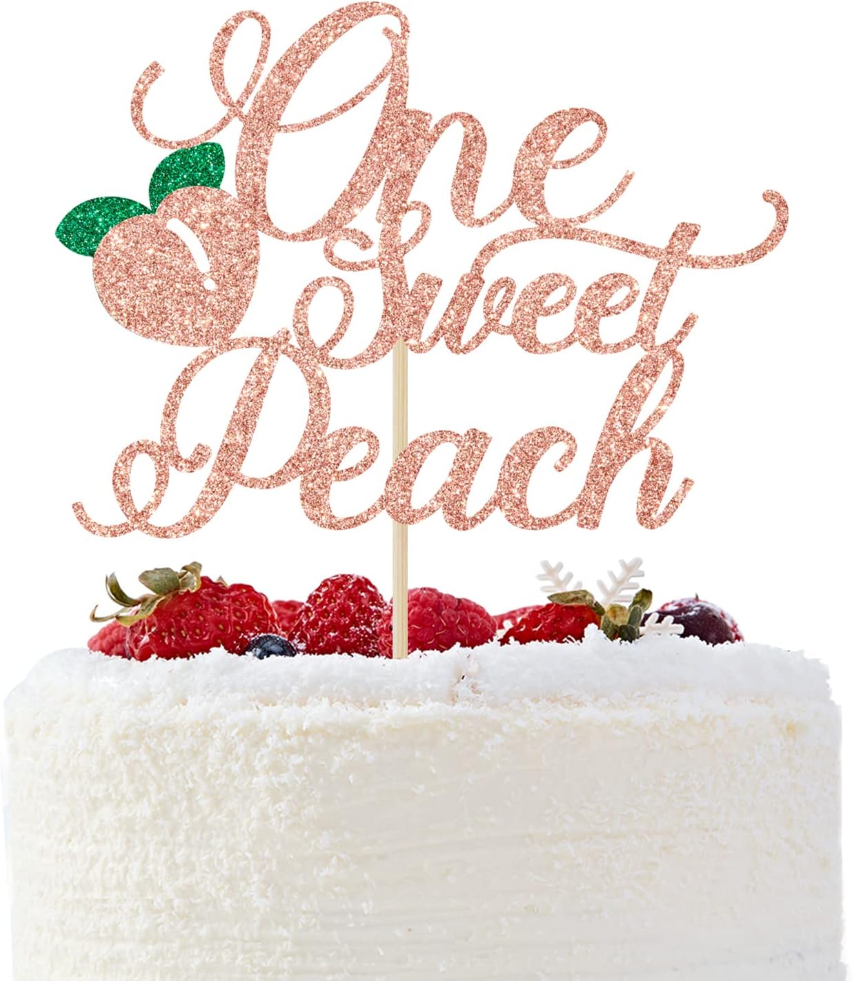 Amazon.com: One Sweet Peach Cake Topper, Peach Baby Shower Cake Topper ...