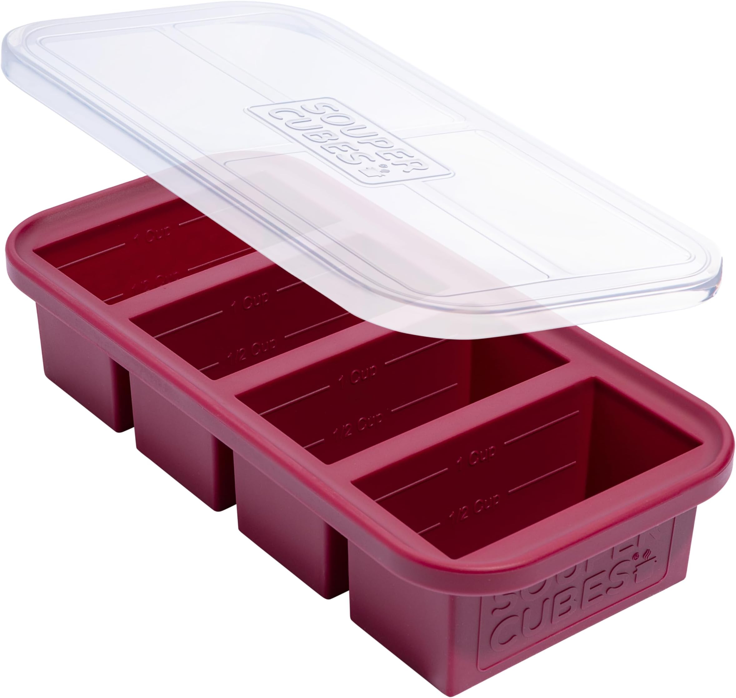 Amazon.com: Souper Cubes 1 Cup Silicone Freezer Molds With Lids - Easy ...