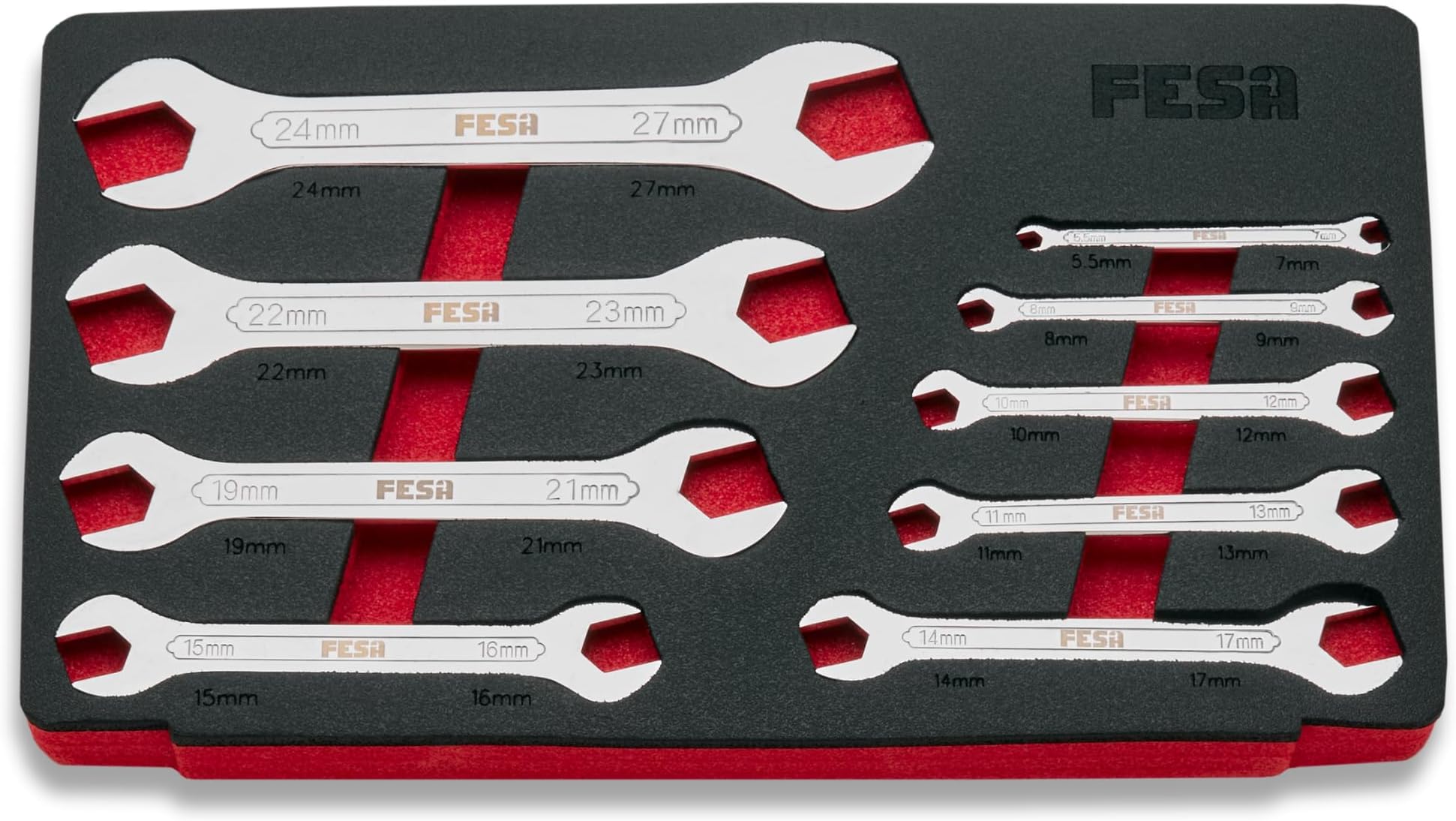 FESA Metric Thin Wrench Set - 9-Piece Slim Wrench Set for Bike Repair ...