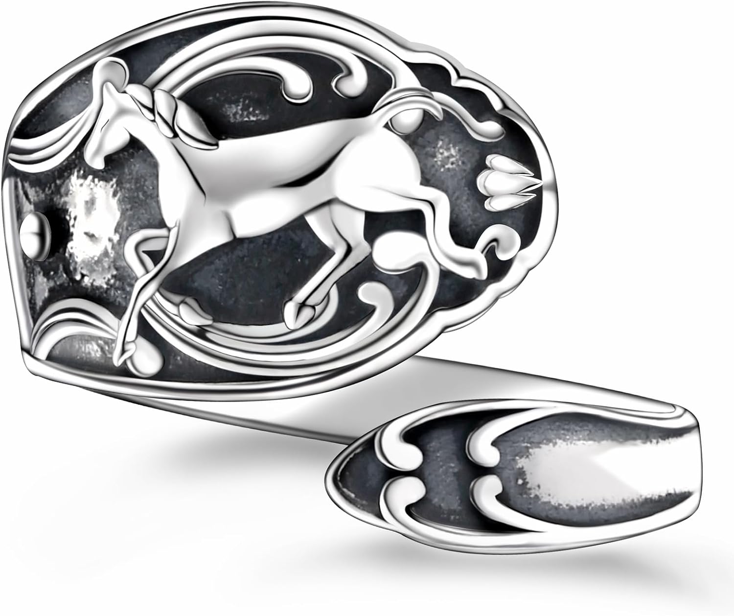 Amazon.com: Helonley Horse Spoon Ring for Women 925 Sterling Silver ...