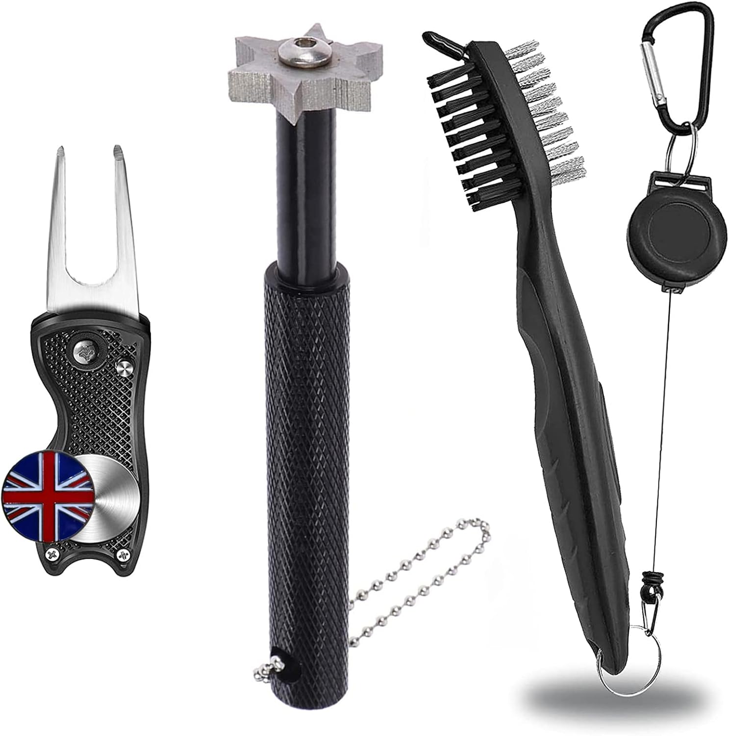 AMRTA Golf Club Cleaning Brush Tool Kit Golf Groove Sharpener Cleaner ...