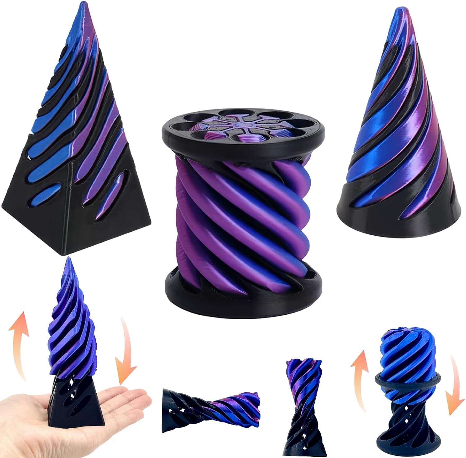 Amazon.com: 3 Packs Impossible Cone,Spiral Cone Fidget Toy Impossible ...