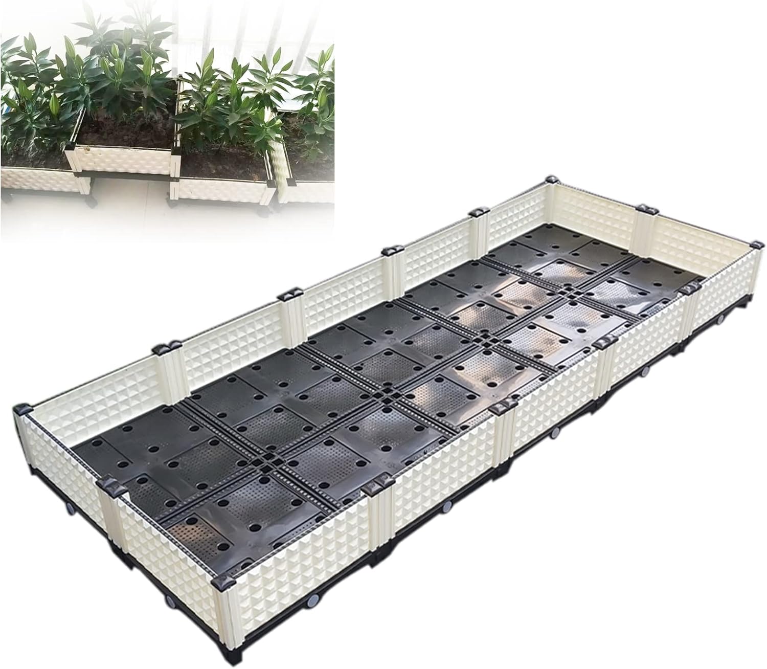 Amazon.com: AHLOKI Garden Raised Bed,PP Plastic Planter Box, Flower ...