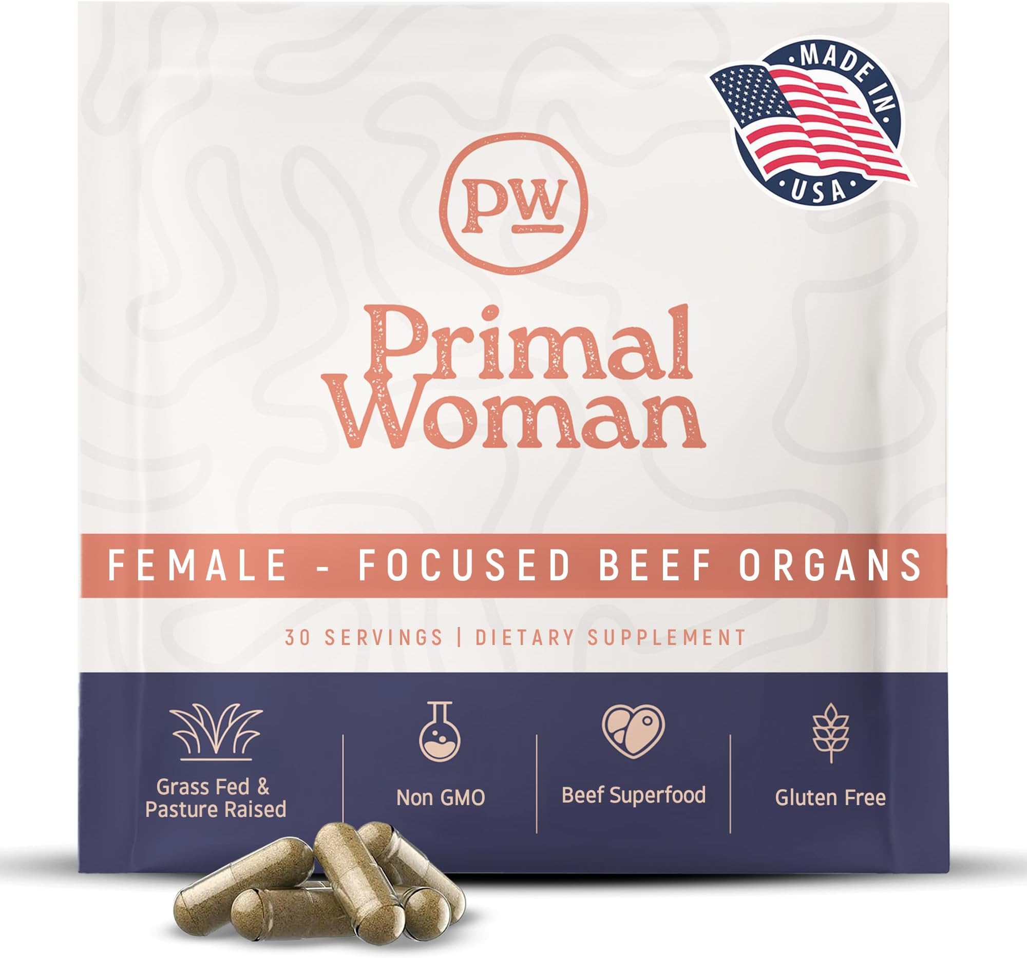 Amazon.com: Primal Woman Beef Organ Supplement for Women - Heart, Liver for Women, Grass Fed ...