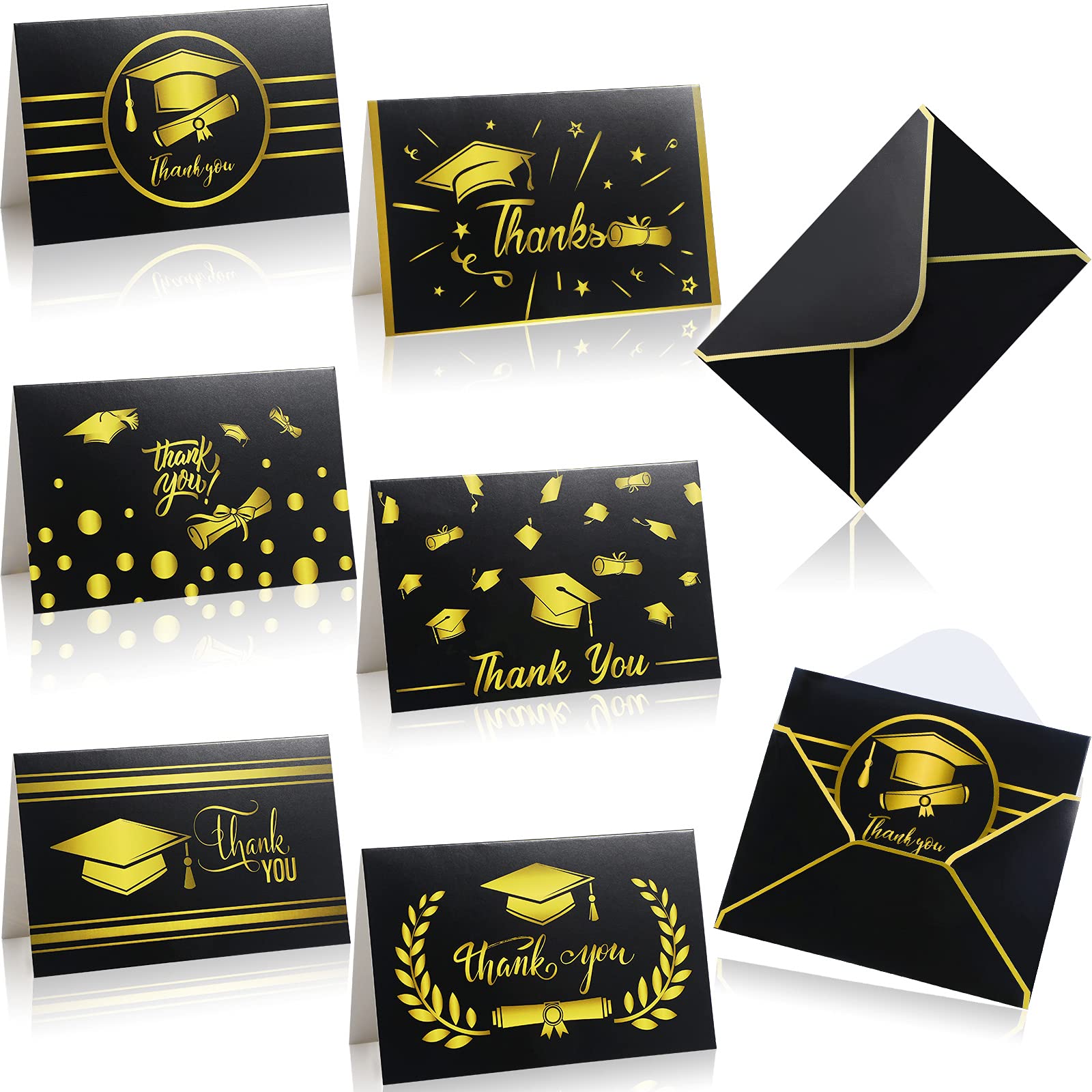 36 Sets Graduation Thank You Cards With Envelopes Congrats Greeting ...