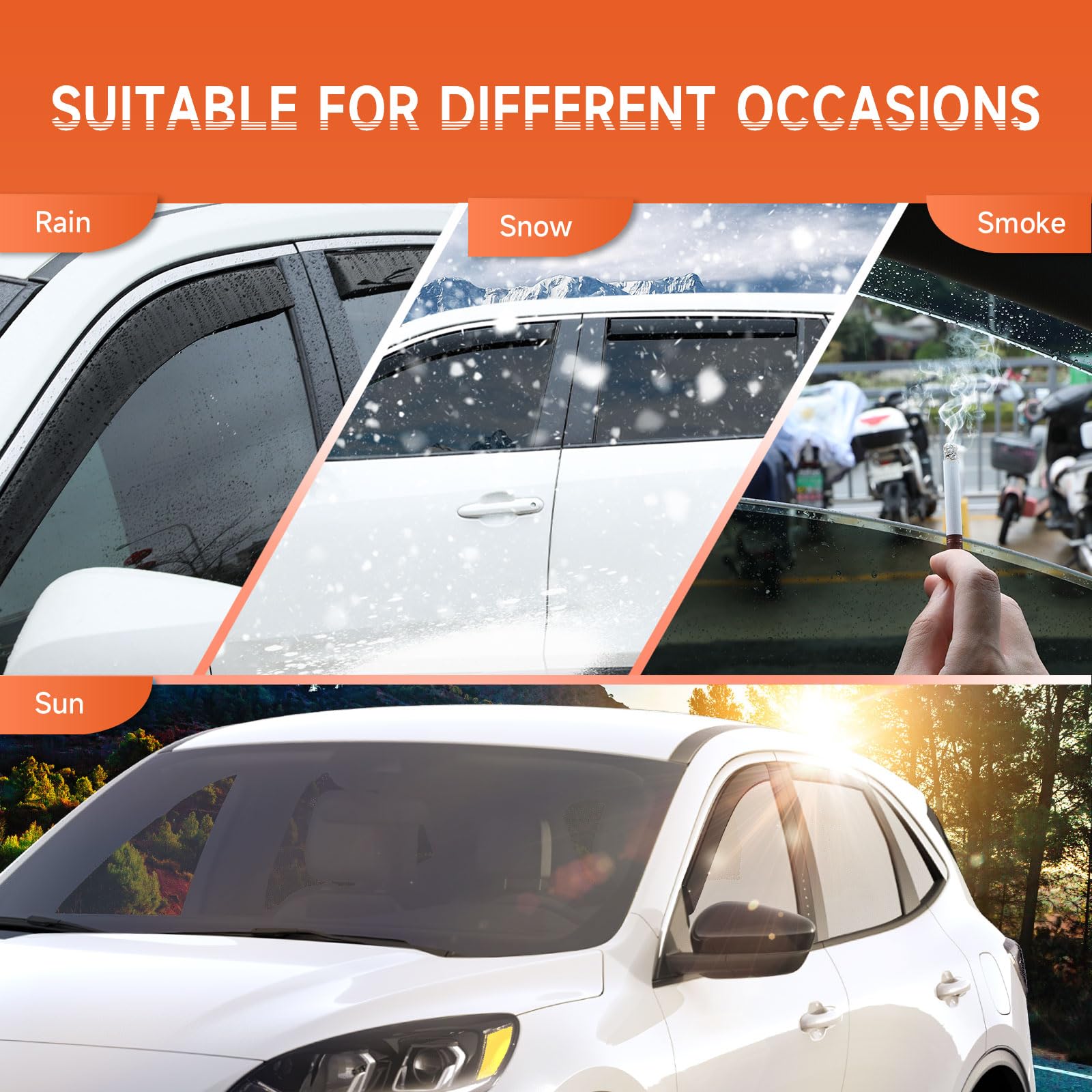 Snapklik.com : ACLONG Window Rain Guard For Ford Escape 2020 2021 2022 ...