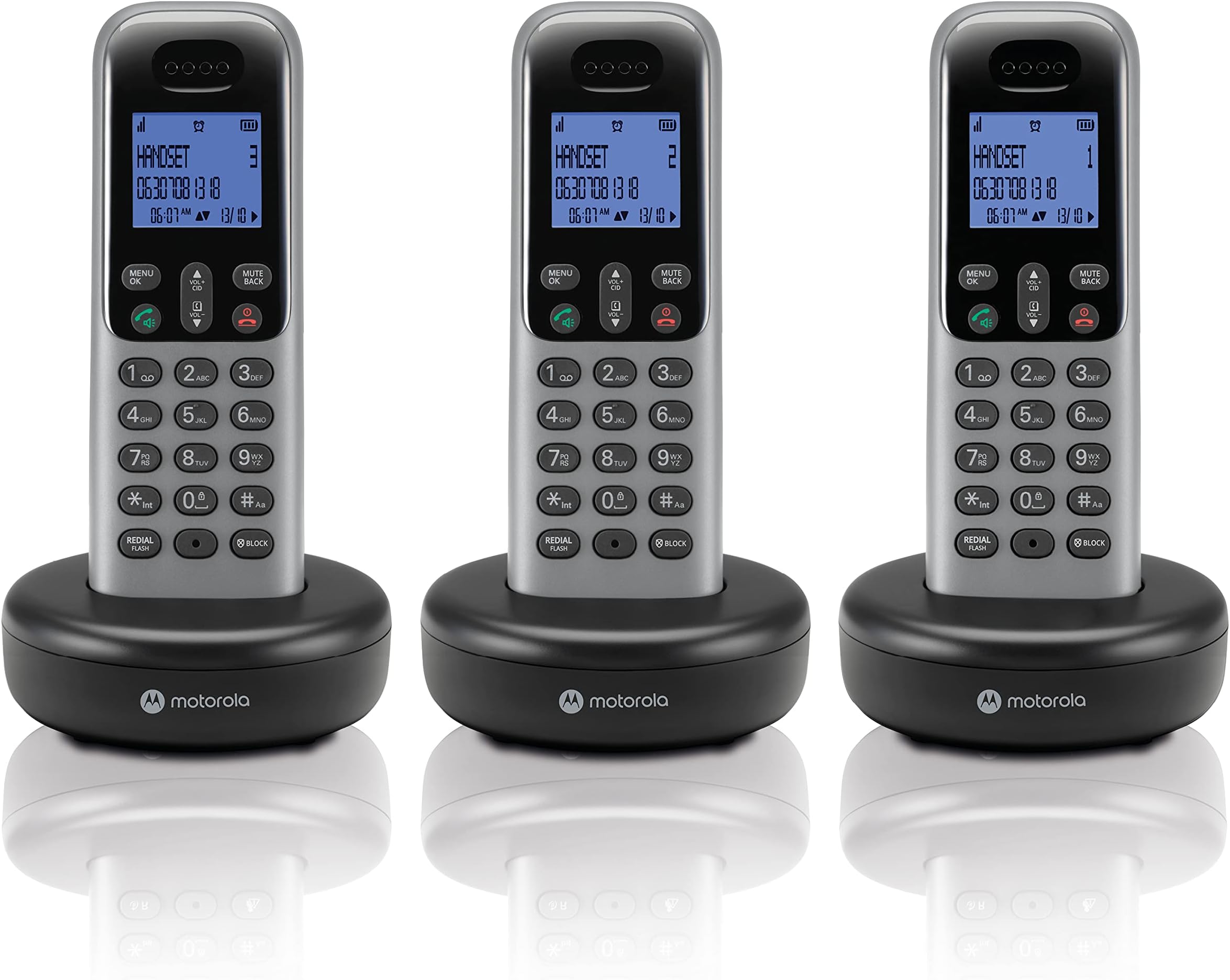 Amazon.com : AT&T BL102-3 DECT 6.0 3-Handset Cordless Phone for Home ...