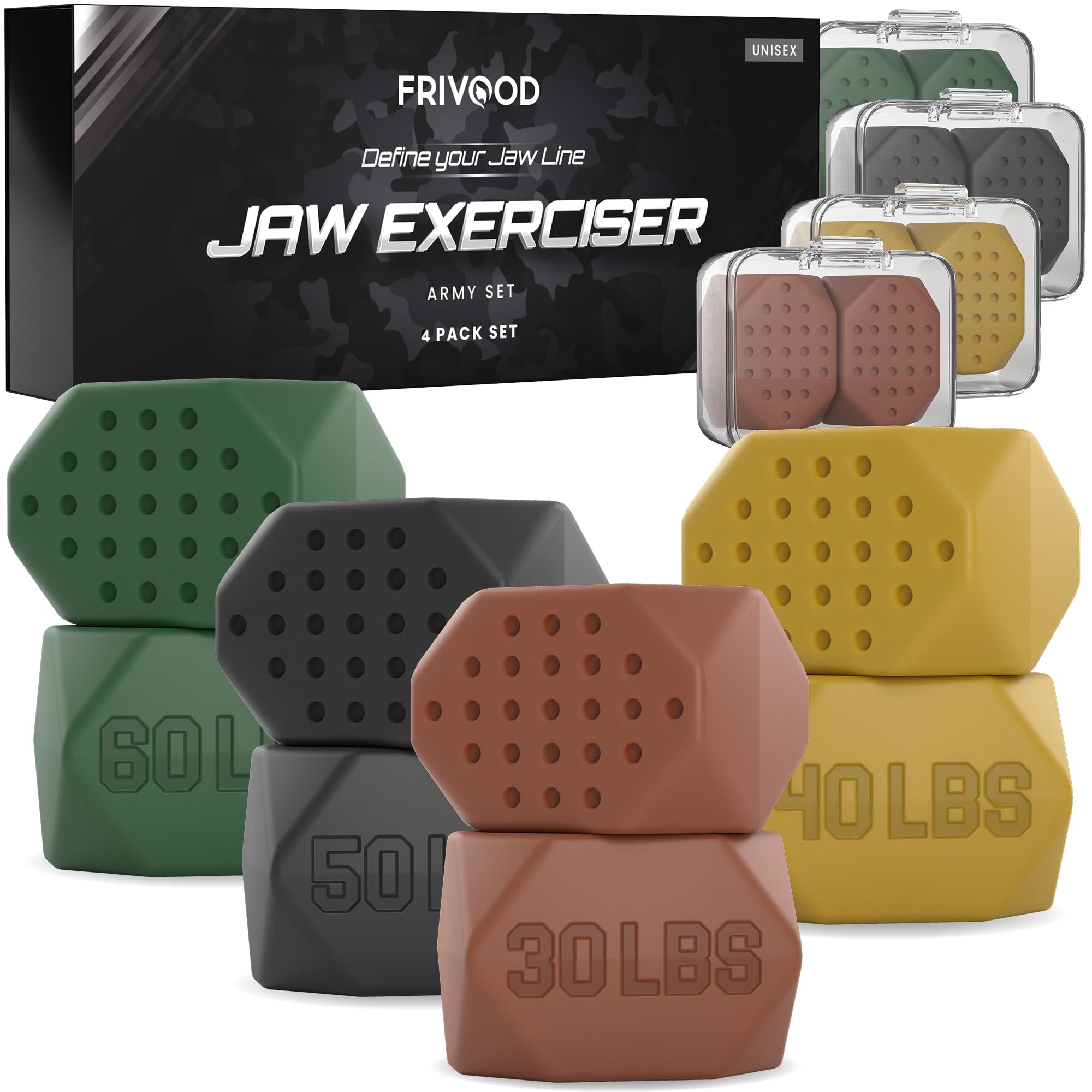 Amazon.com : FRIVOOD Jaw Exerciser for Men & Women Jawline Exerciser ...