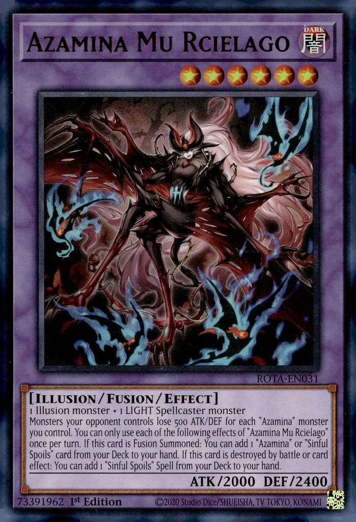 Amazon.com: Azamina Mu Rcielago - ROTA-EN031 - Ultra Rare - 1st Edition ...