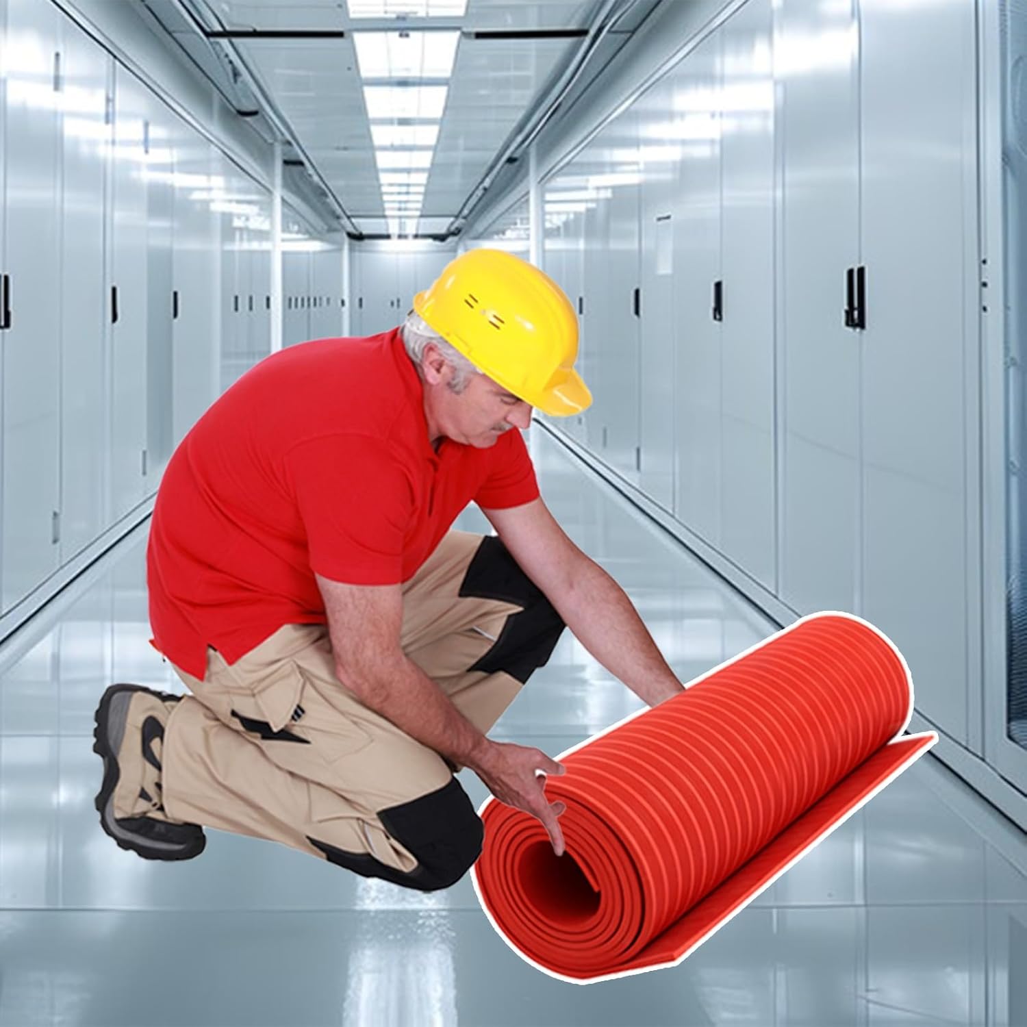 Non Slip Insulating Switchboard Mat, Dielectric Rubber Corrugated for ...