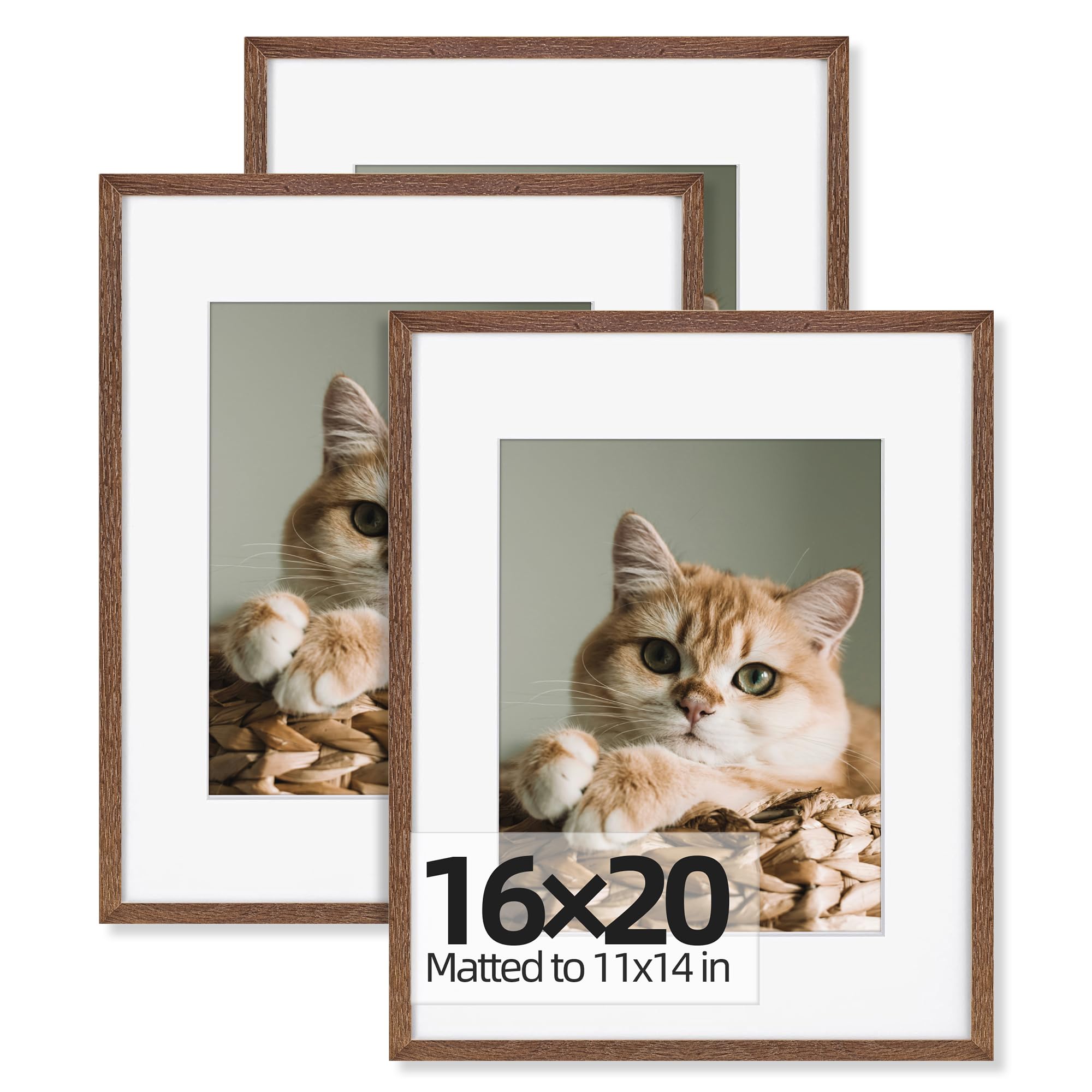 Amazon.com - 16x20 Picture Frame for wall,Premium Solid Oak Wood Poster ...