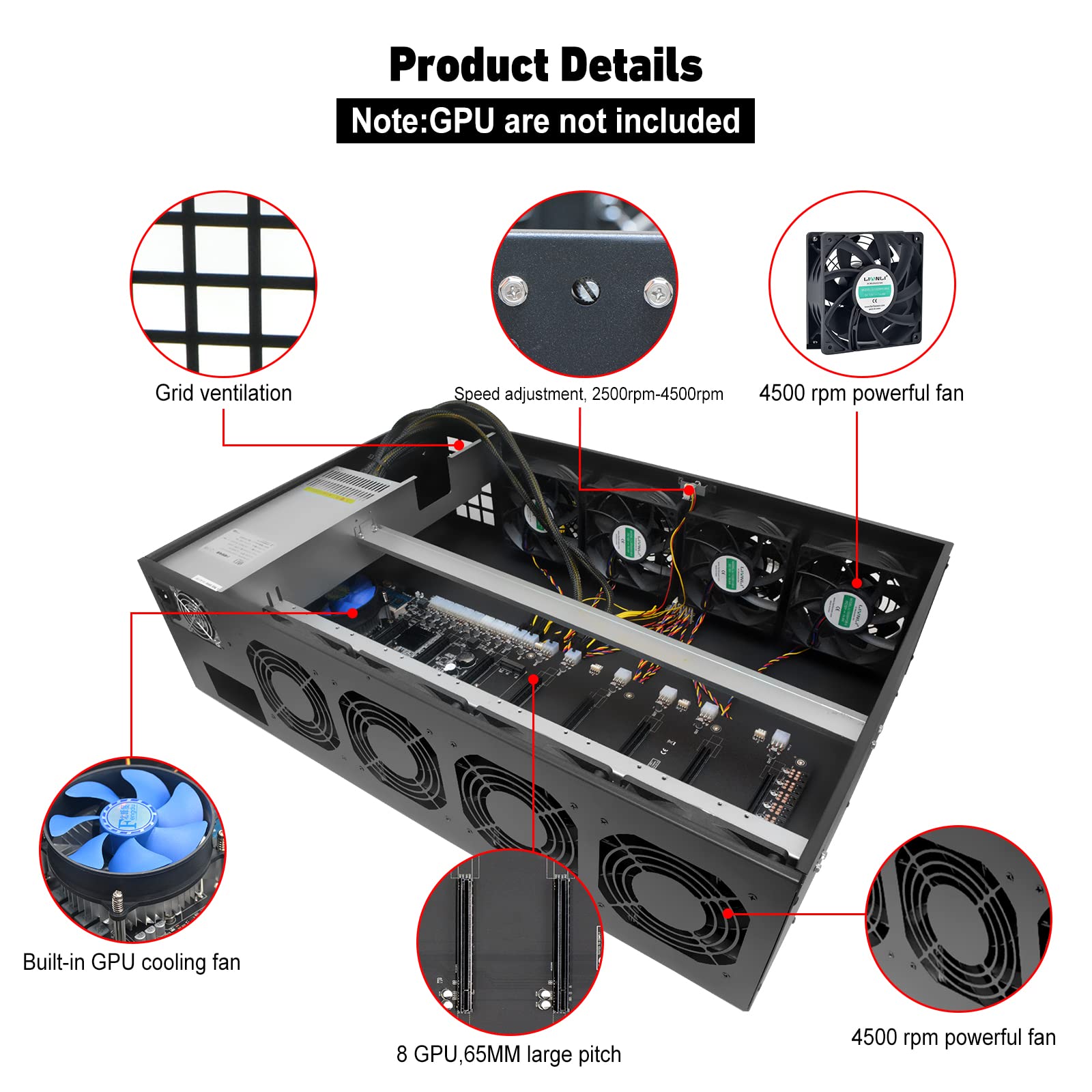 MLLIQUEA 8 GPU Ports Mining R...B09GY5JRWG | Encarguelo.com