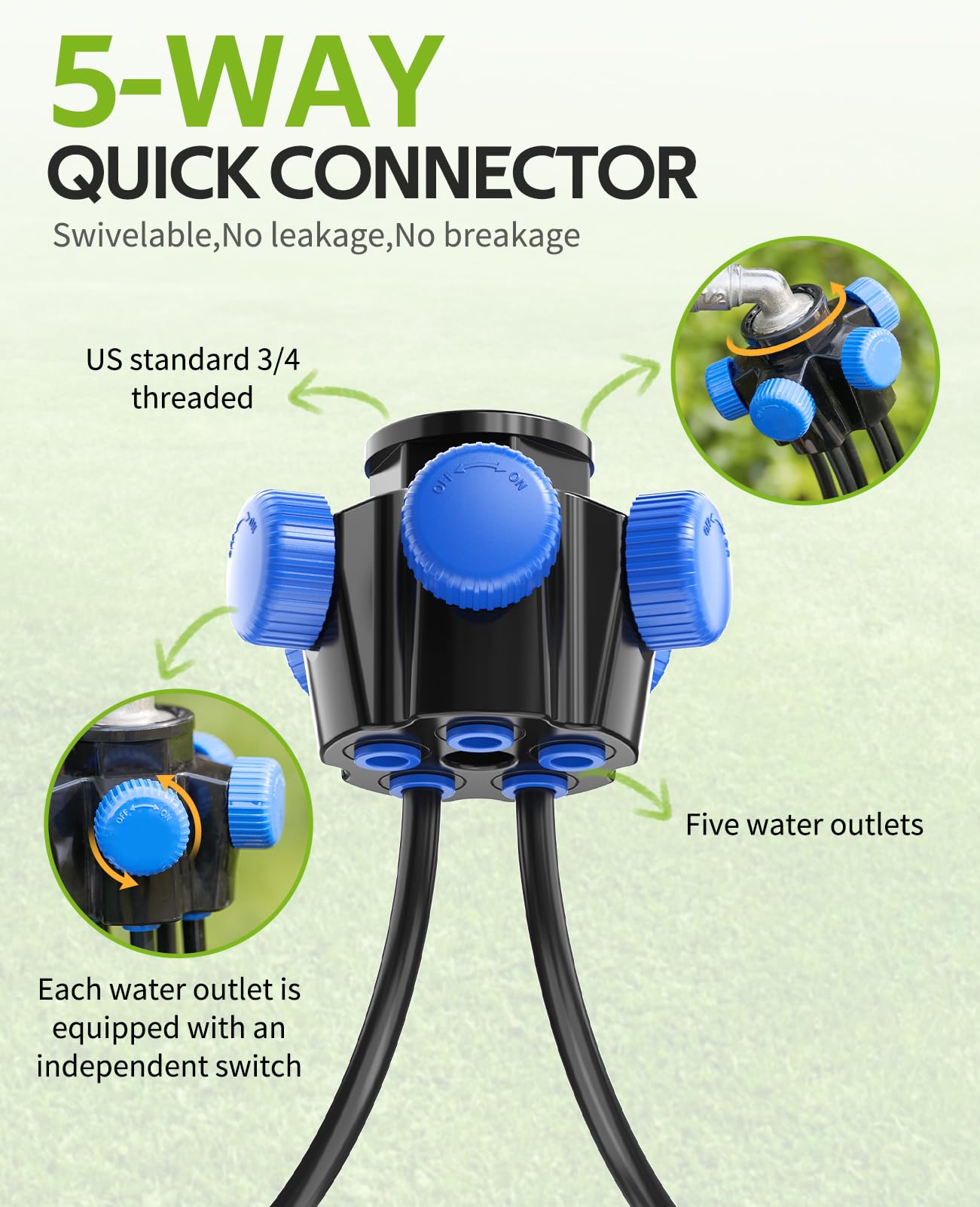 Snapklik.com : 50FT Garden Watering System, Automatic Drip Irrigation ...