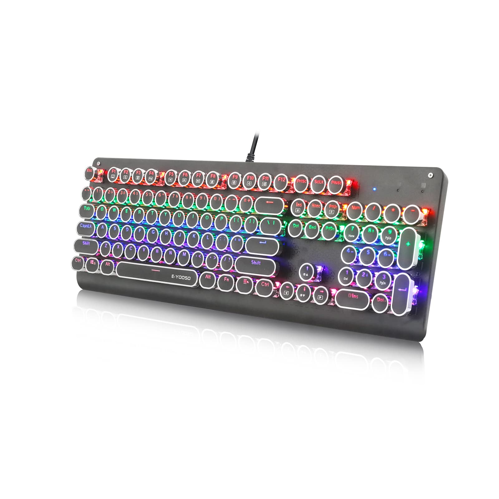 Snapklik.com : E-YOOSO K600 Mechanical Gaming Keyboard 104 Key, Rainbow ...