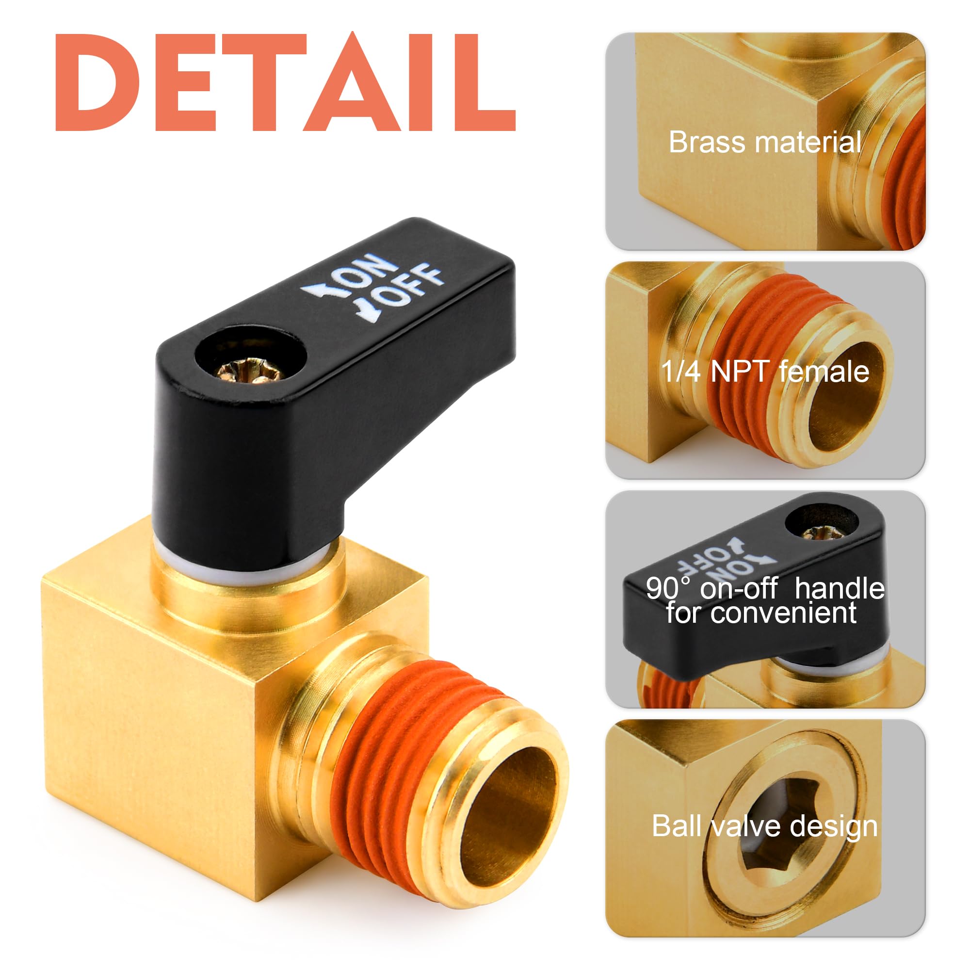 Snapklik.com : Foxmitool 4pcs Air Compressor Drain Valve