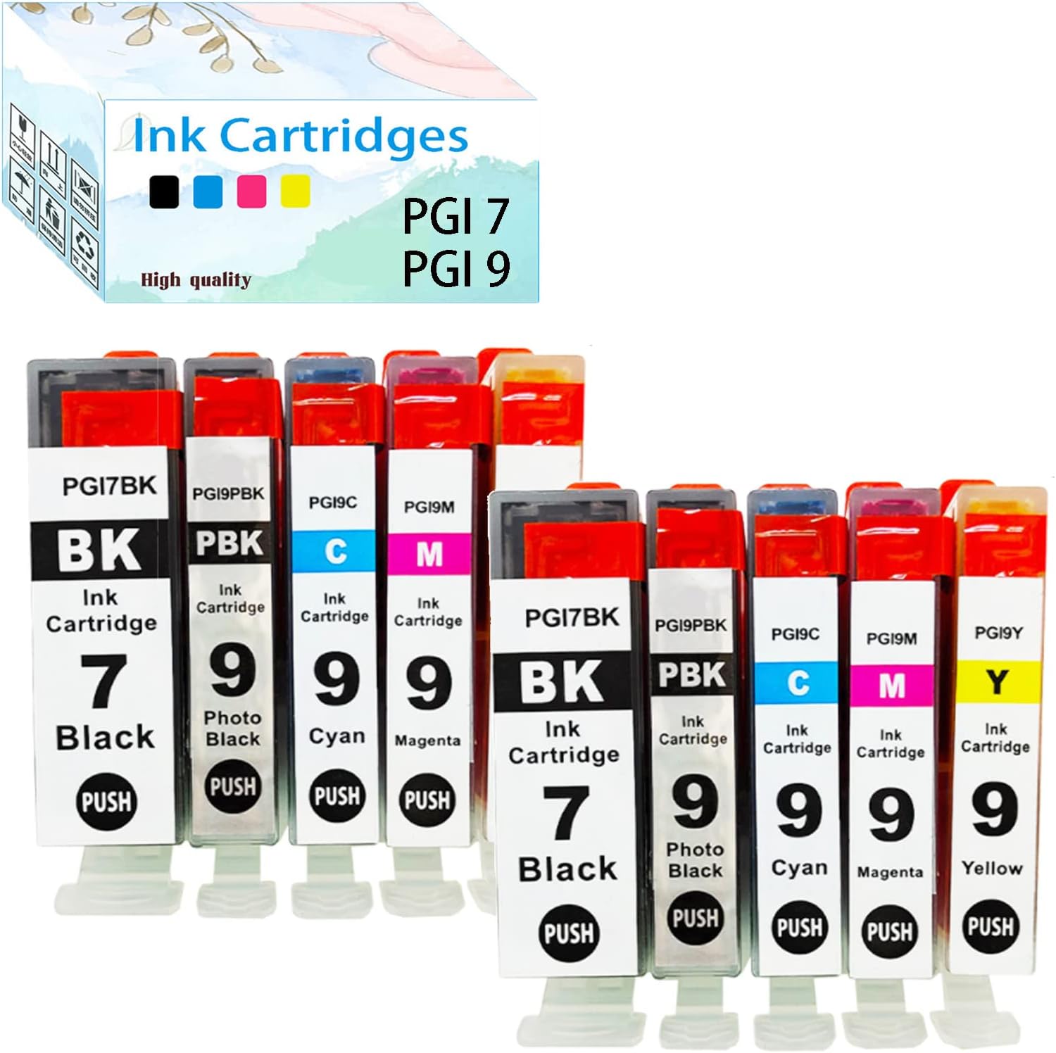 Amazon.com: PGI 7 PGI 9 Ink Cartridges Replacement for Canon,Compatible ...