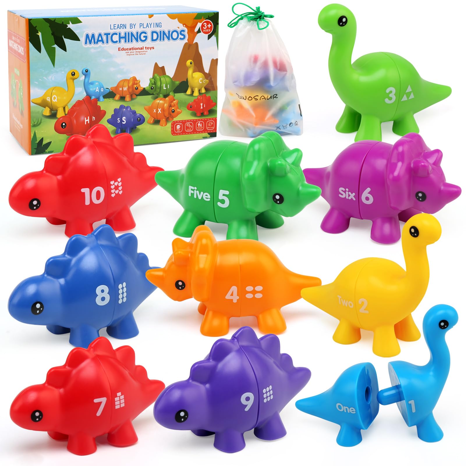 JoyPlus Montessori Counting Toys, Fine Motor Skills Toys, 10PCS ...