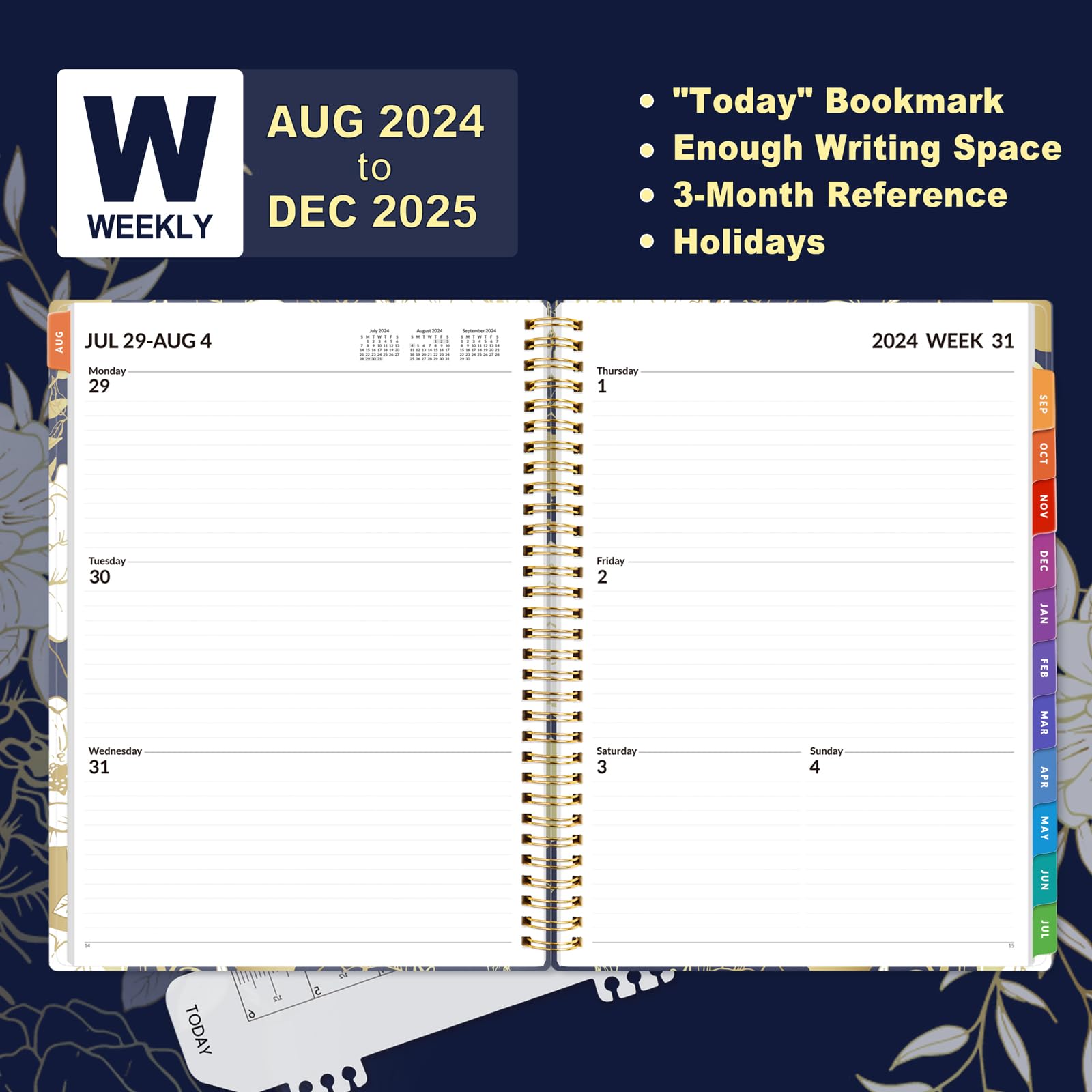 Snapklik.com : SUNEE Academic Planner 2024-2025 Weekly And Monthly ...