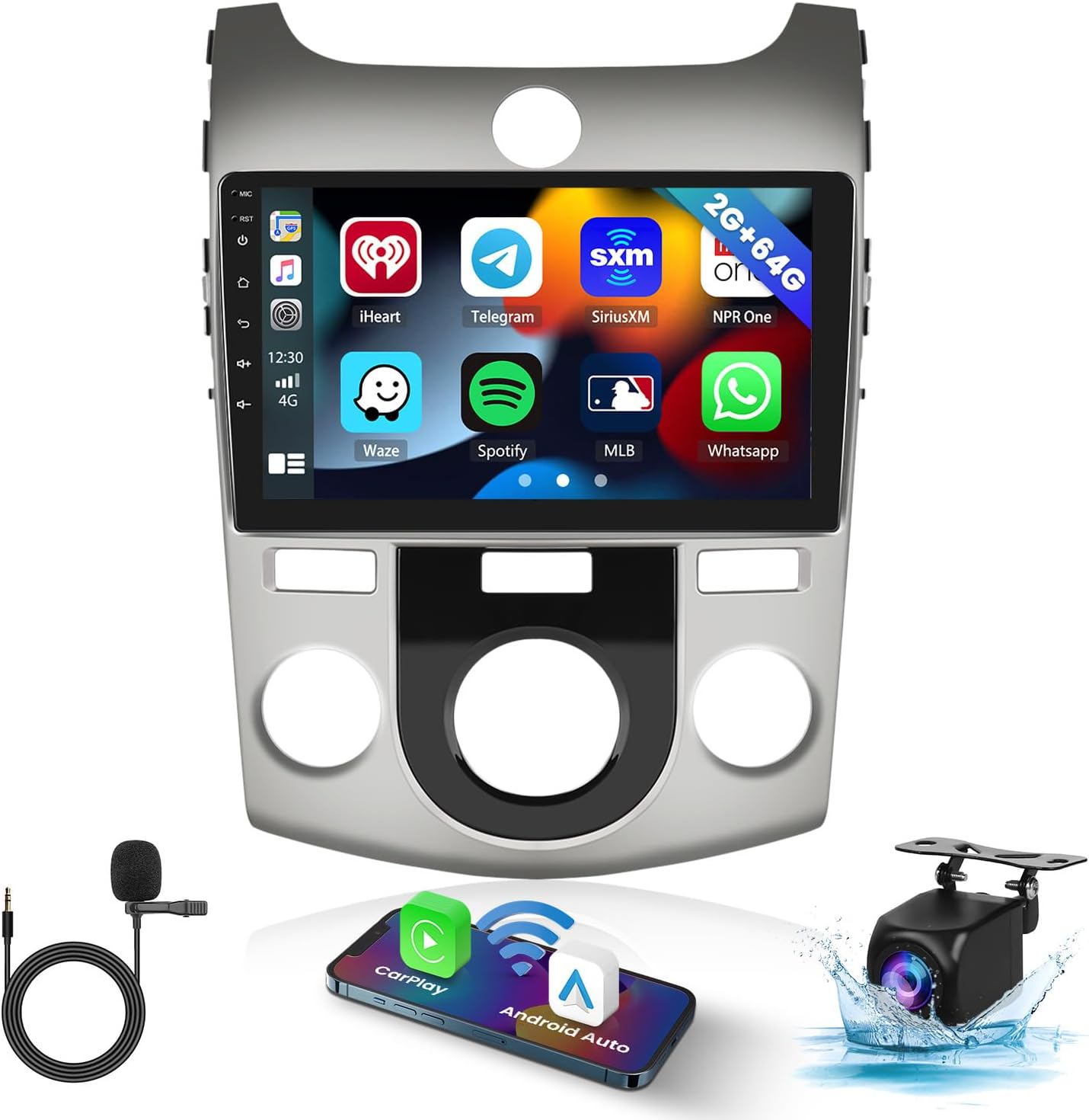 Amazon.com: 2+64G Android 13 Carplay Stereo for Kia Forte 2009-2017 ...