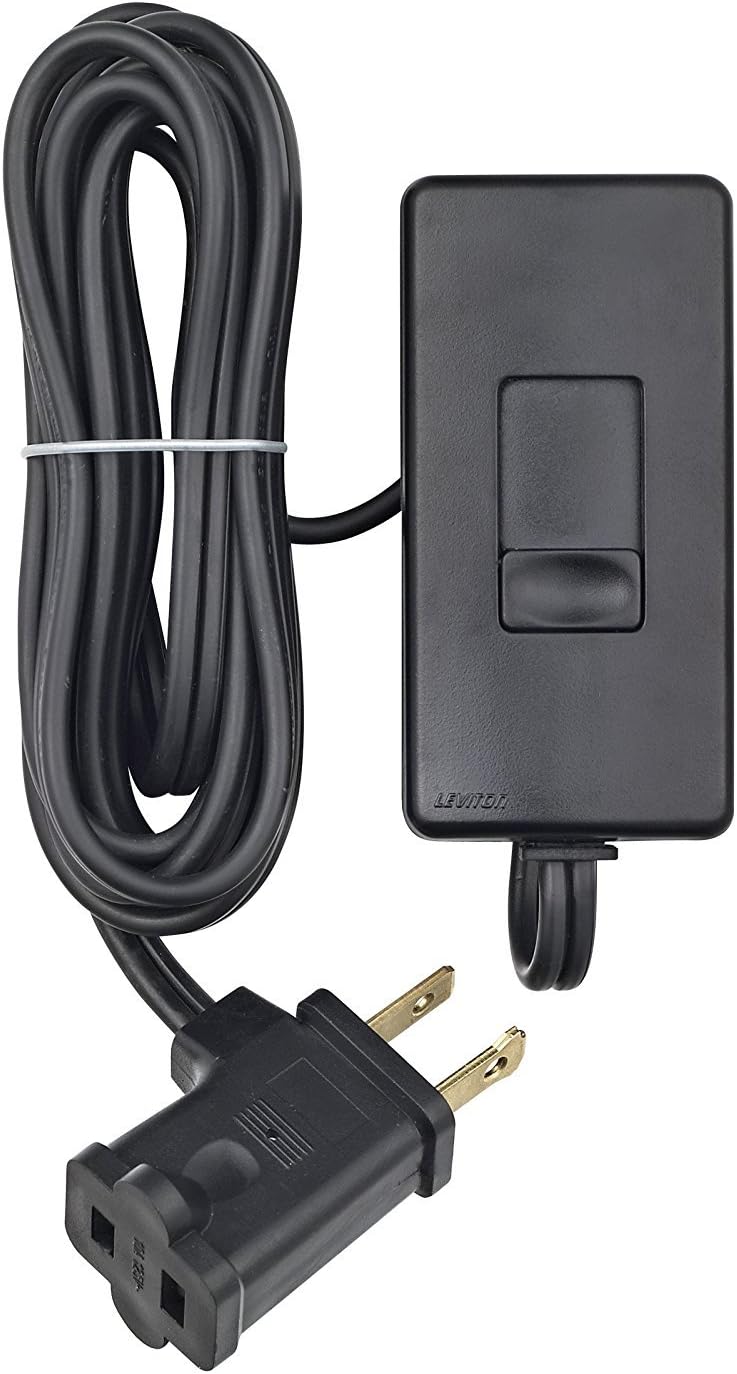 Leviton TBL03-10W Tabletop Slide Control Lamp Dimmer, 300-Watt, White ...