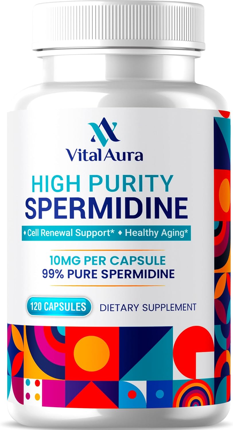 Amazon.com: Vital Aura Spermidine Supplement - 10mg x 120 Capsules | 4 ...
