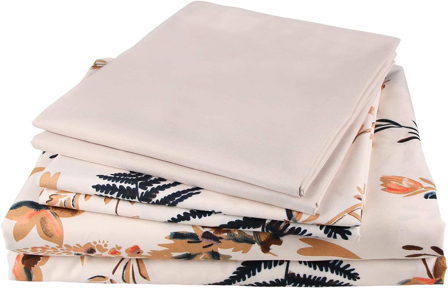 Amazon.com: Blush Pink, Gold, Grey and White Star and Moon Queen Sheet ...
