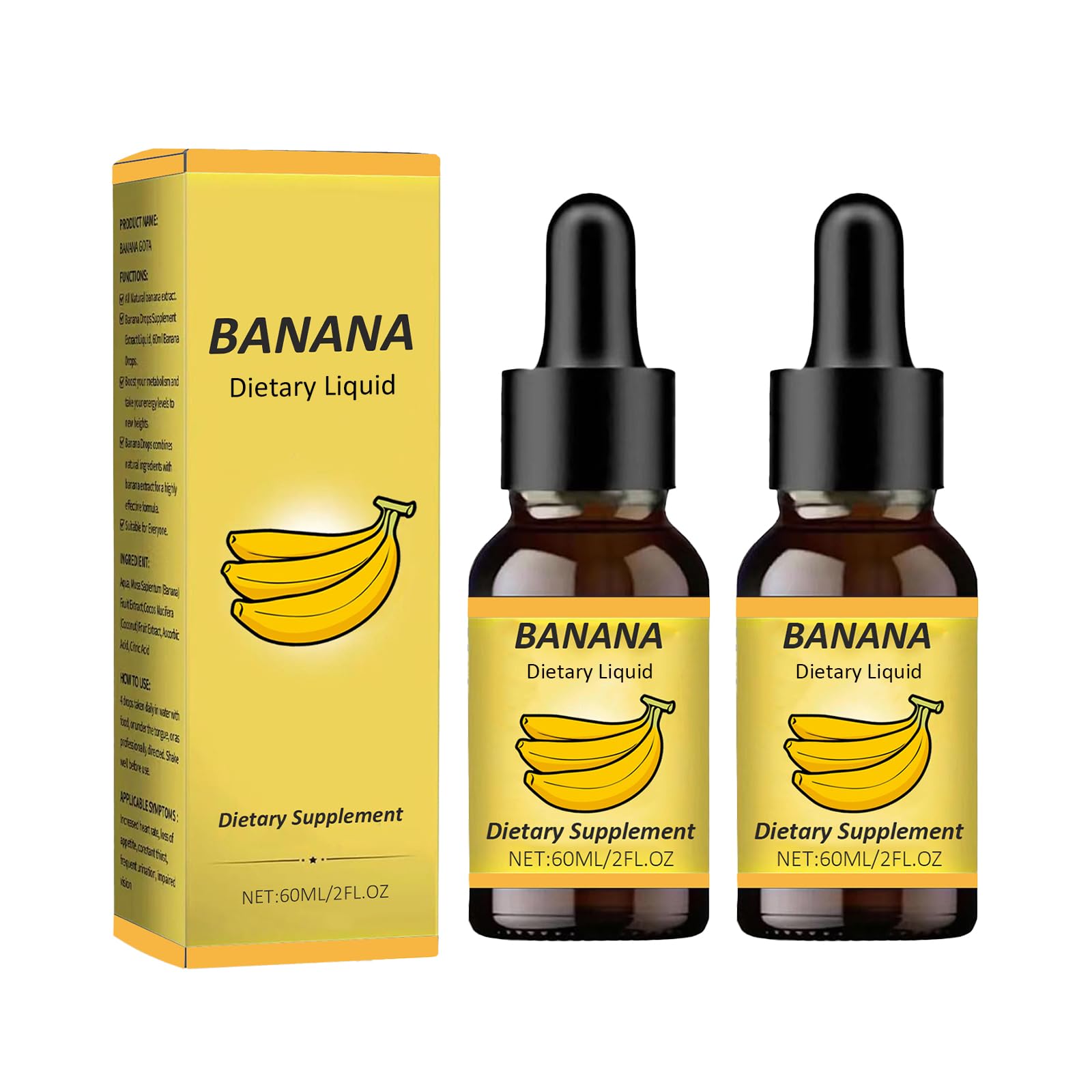 Amazon.com: Banana Dietary Liquid Drops, Natural Banana Liquid Extract ...