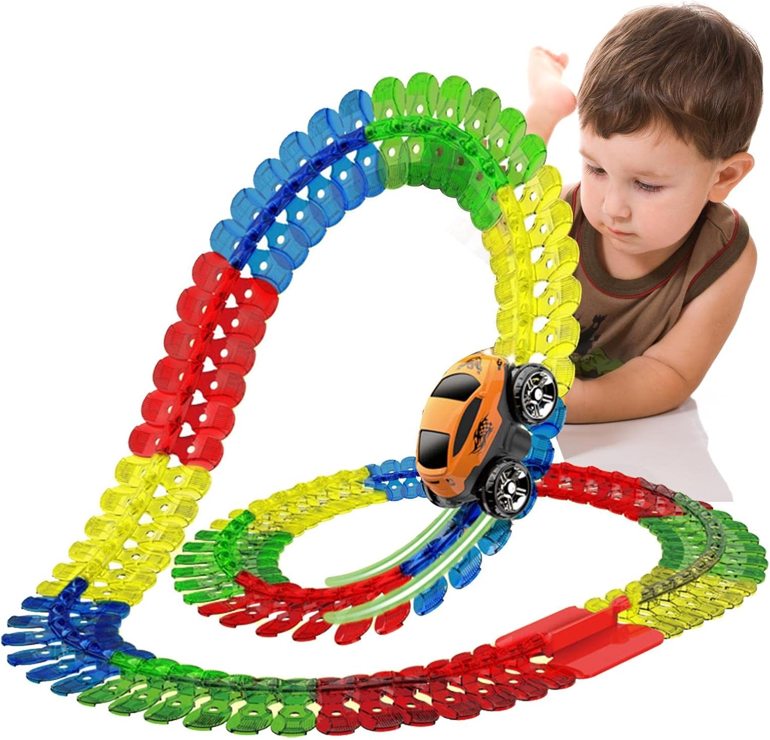 Ridecyle Rail Car Scene Toy | Flexible Magic Racing Track Playset for ...