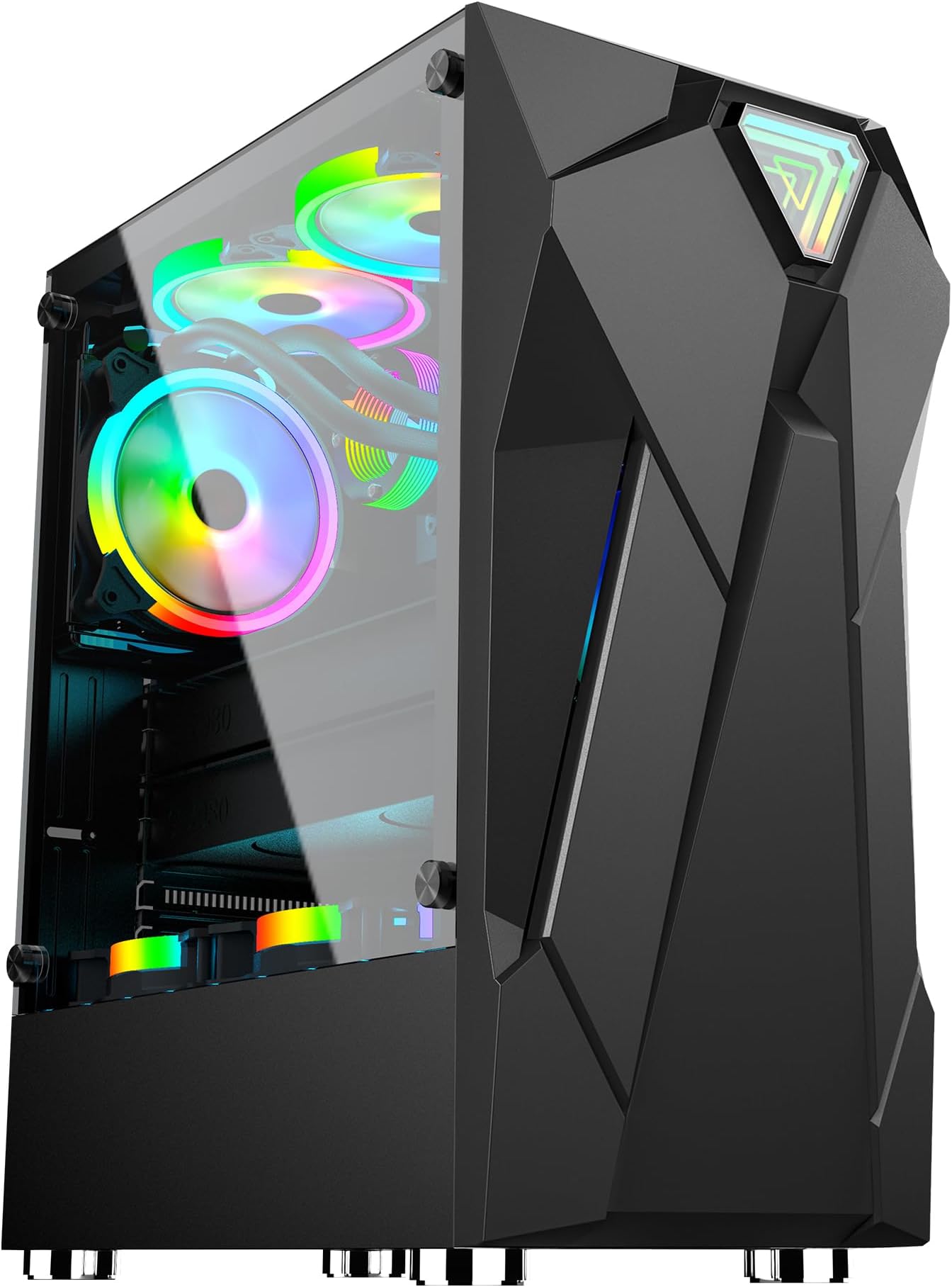 Amazon.in: Buy Antec CX200M Basic PC Case Full View Tempered Glass Side ...