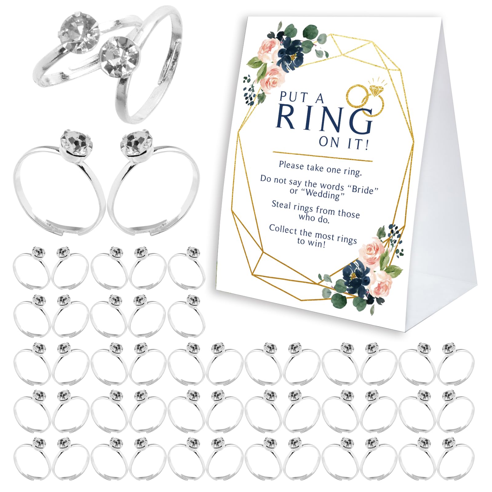 Bridal Shower Game Printable Print Out Ring Put A Ring On It Bridal