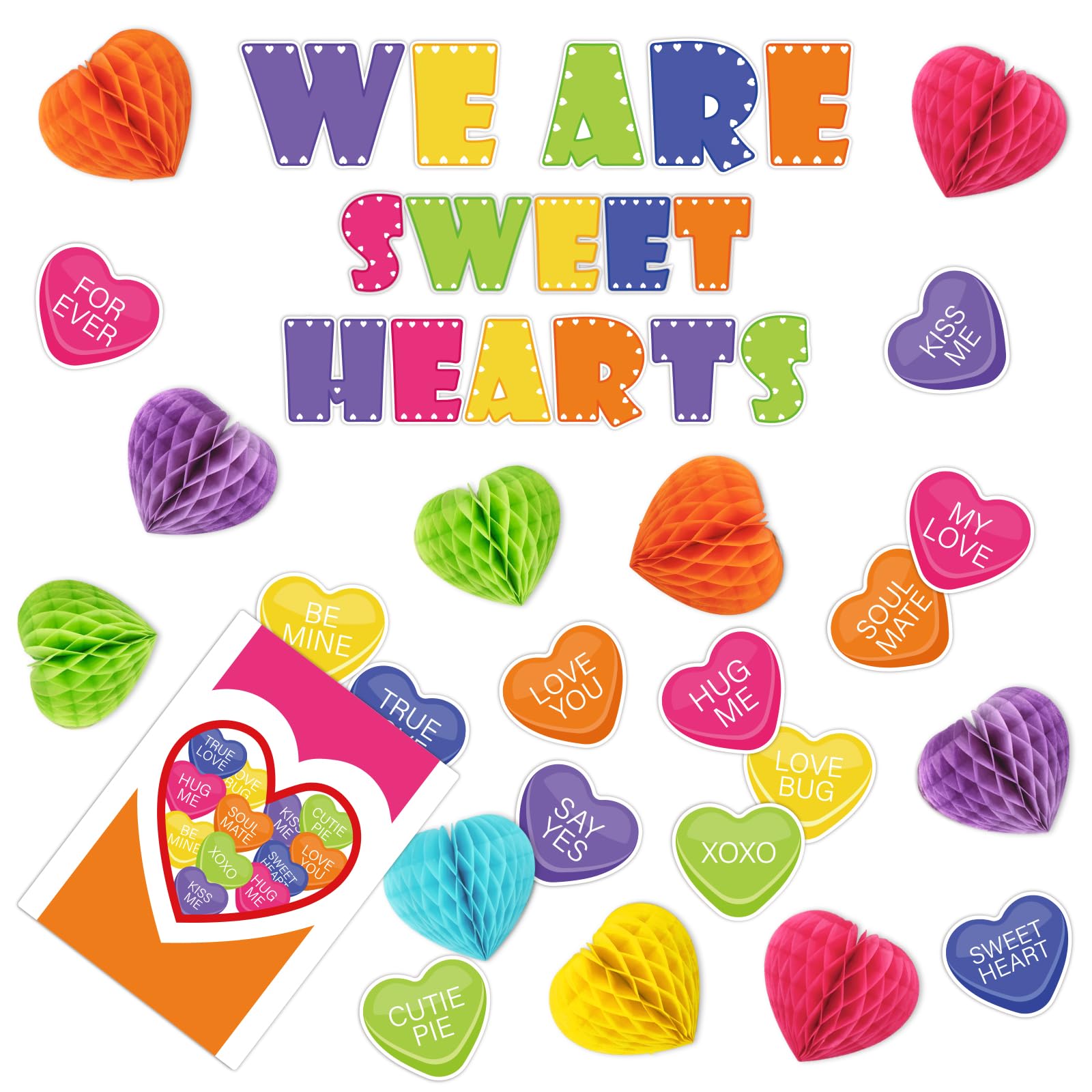 Amazon.com: JarThenaAMCS 80Pcs Valentine's Day Bulletin Board ...