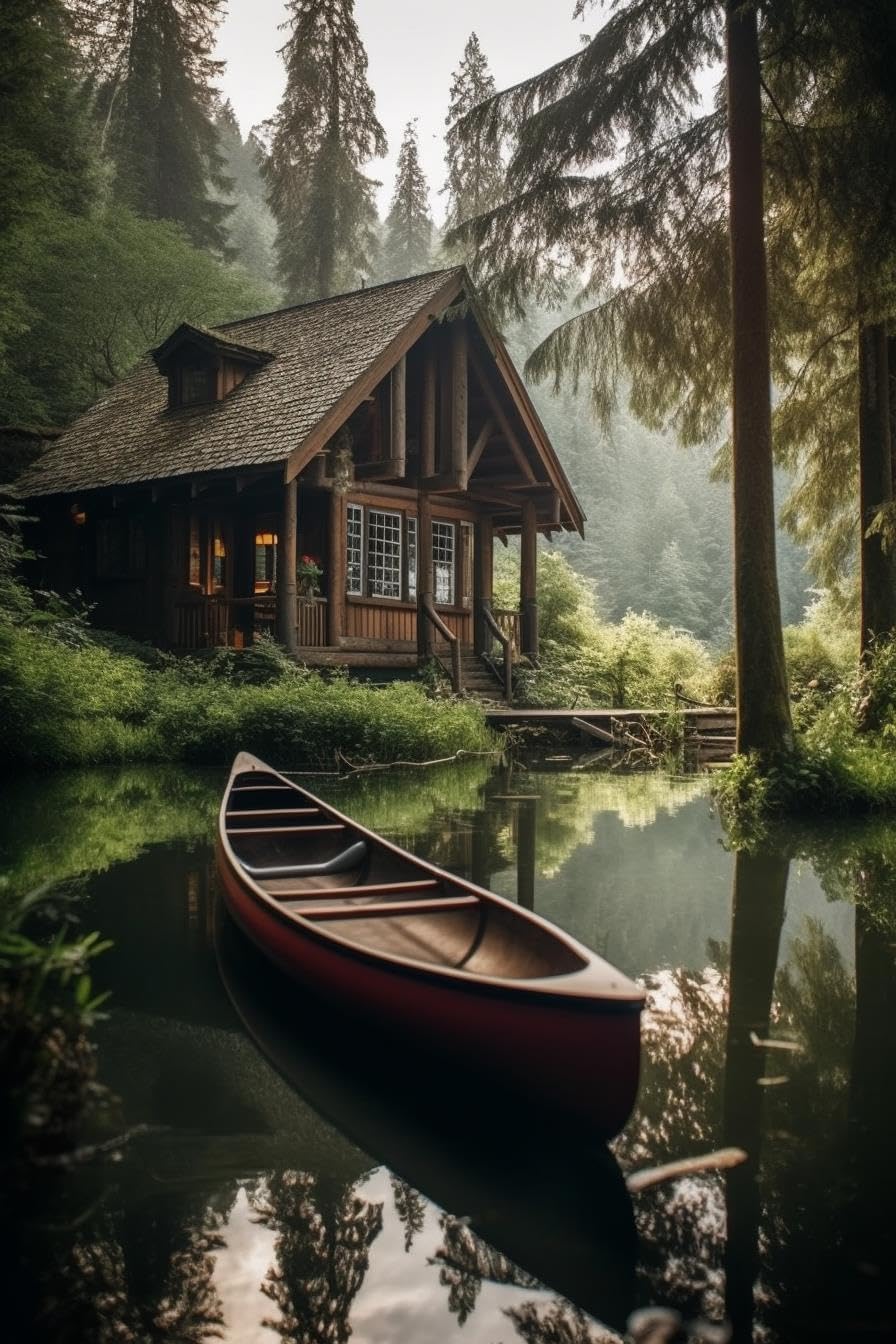 Amazon.com: VXXZD Landscape Diamond Art - Rustic Cabin Diamond Painting ...