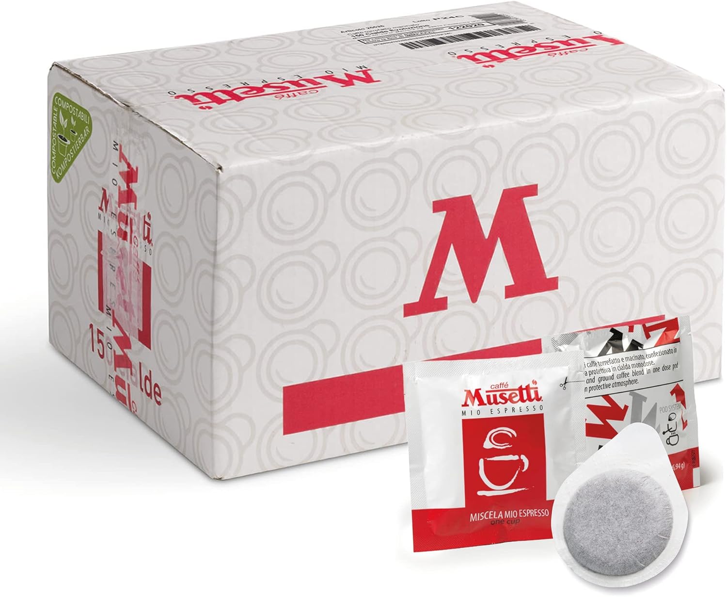 Caffè Musetti, Cialde Compostabili 44mm (Mio Espresso, 150 cialde ...