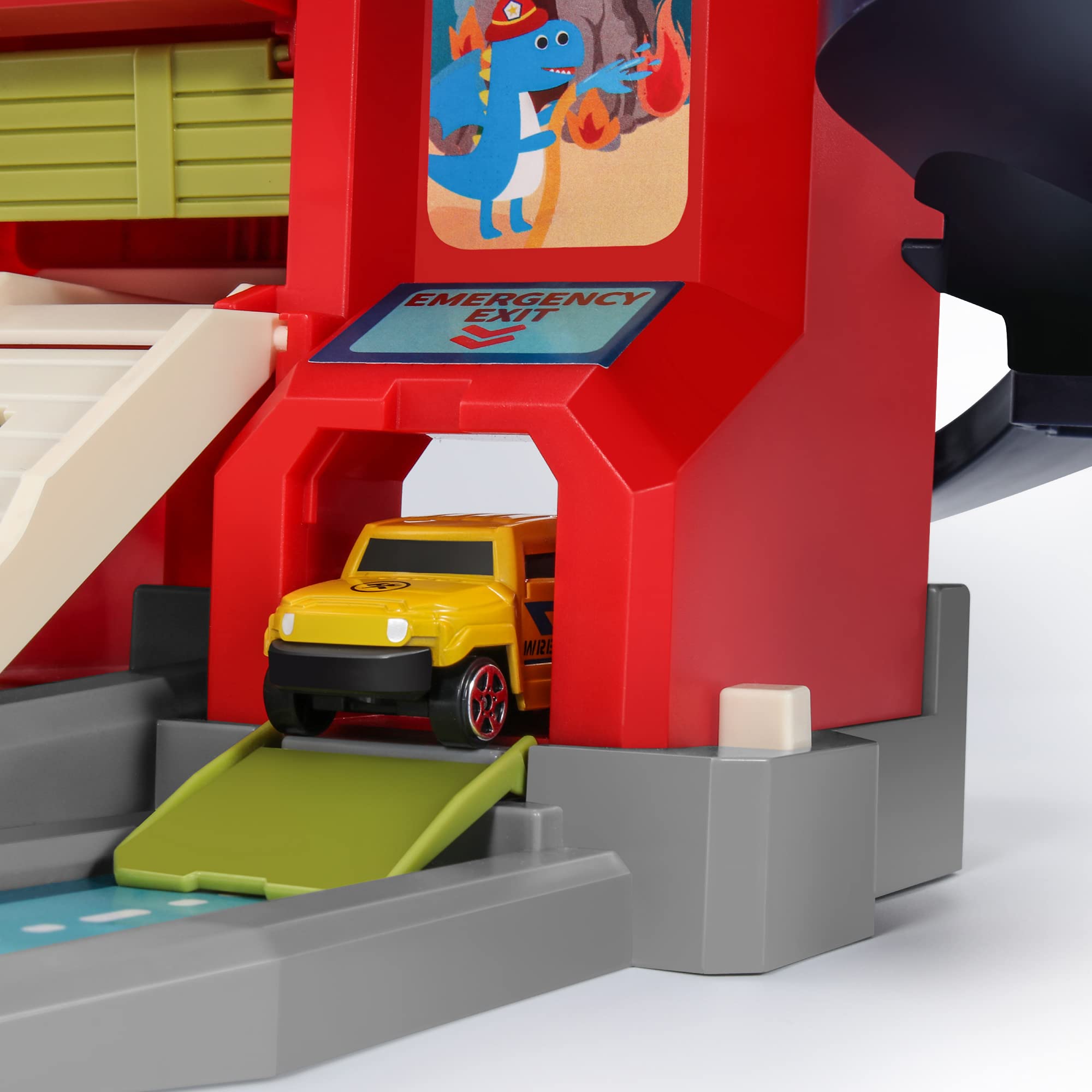 Buy MIEBELY Race Track – Dinosaur Rescue Building Car Adventure Toy ...