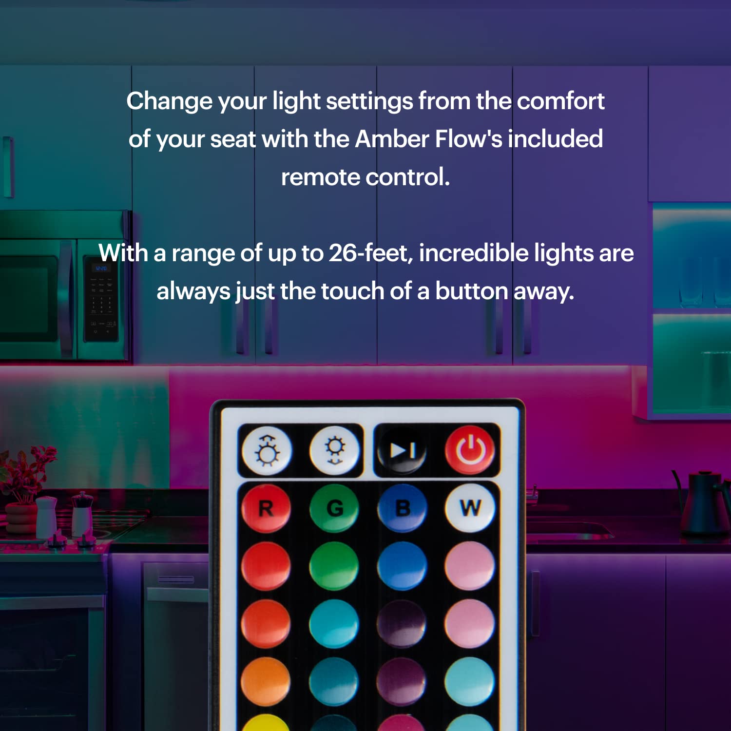 Snapklik.com : Amber Flow LED Light-Up Strips, 64-Foot Long Strip, RGB ...
