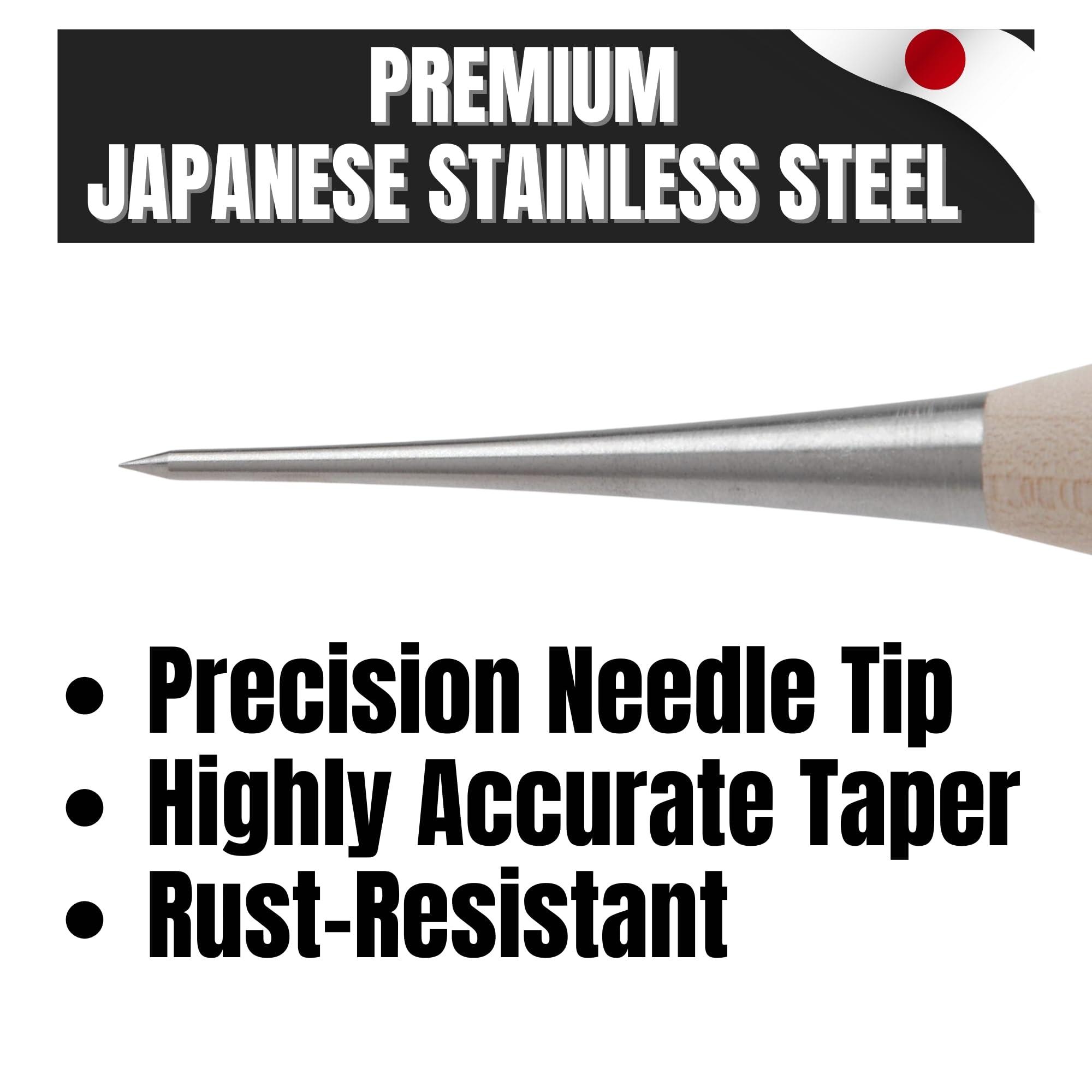 Snapklik.com : KAKURI Mini Scratch Awl Tool 4" - Tapered Awl For ...