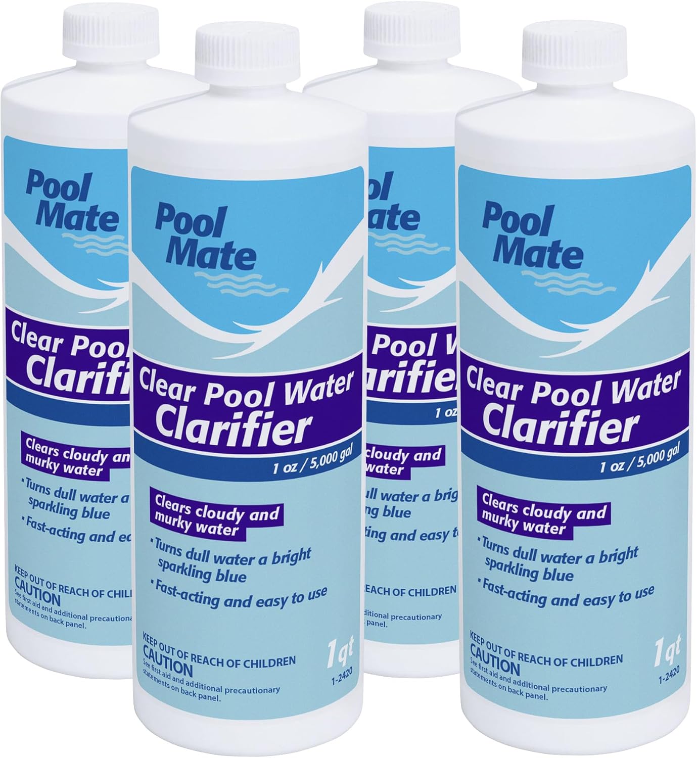 Amazon.com : Pool Mate 1-Quart 4-Pack Premium Clear Pool Water ...