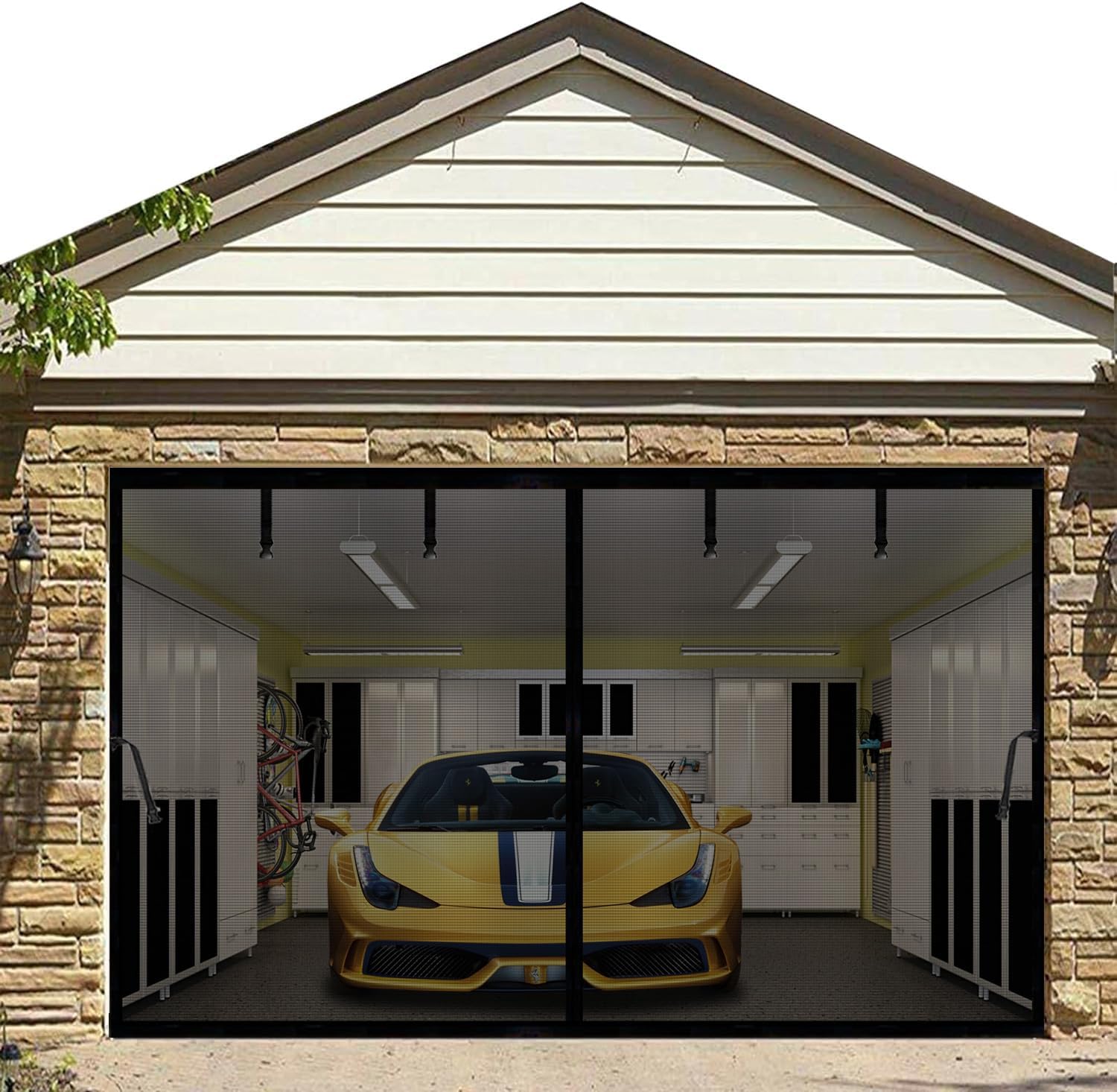 Magnetic Garage Screen Door for 1 Car, 10x9FT Garage Doors, Hands Free ...