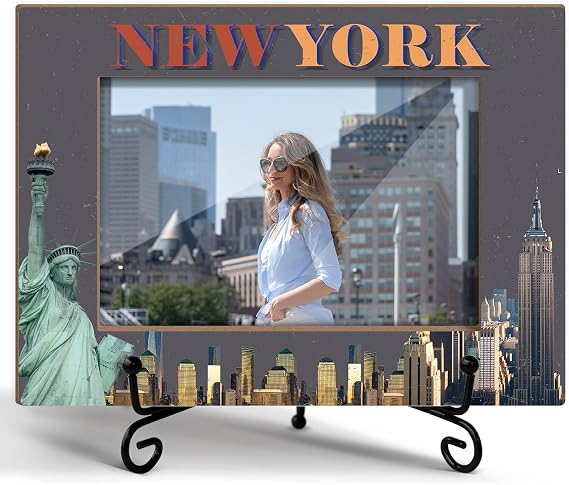 Amazon.com - BSNZZIO New York Travel Photo Frame, Wooden Picture Frame ...