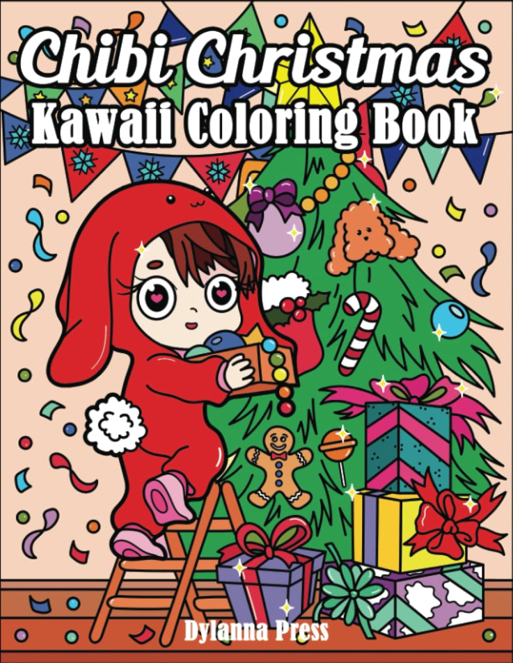 Chibi Christmas Kawaii Coloring Book: Dylanna Press: 9781647901684 ...