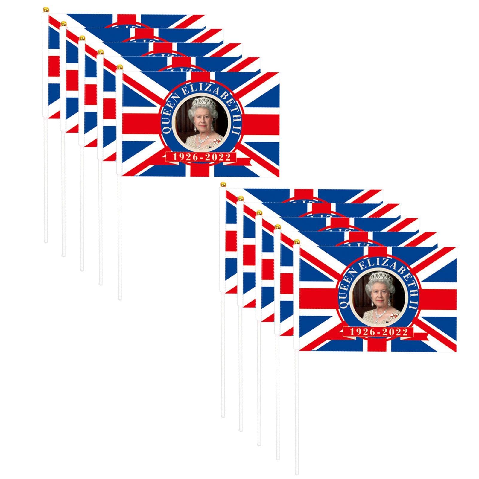 Mourning British Flag Union Jack Flag Half Mast Queen Death Hi Res