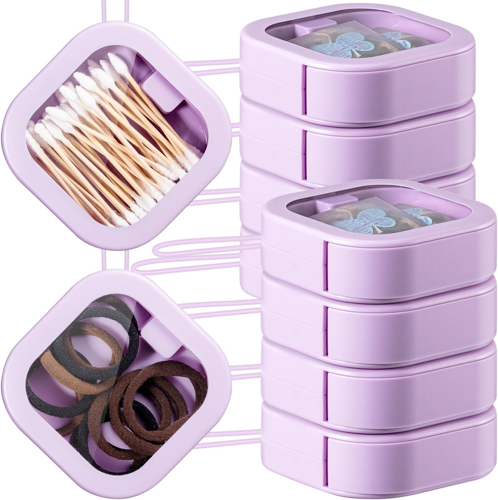 Amazon.com: Layhit 8 Pcs Hair Accessories Organizer Hair Tie Organizer ...