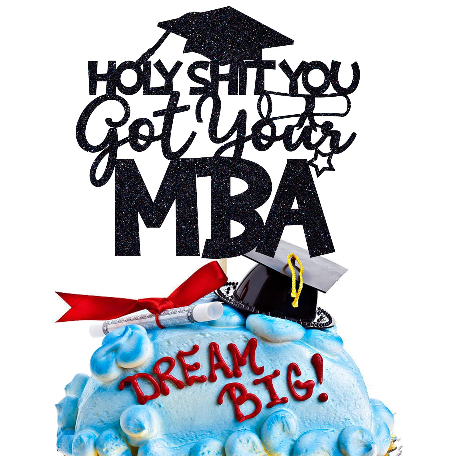 Amazon.com: Jenrtvis Congrats MBA Cake Topper, Mastered It 2025 ...