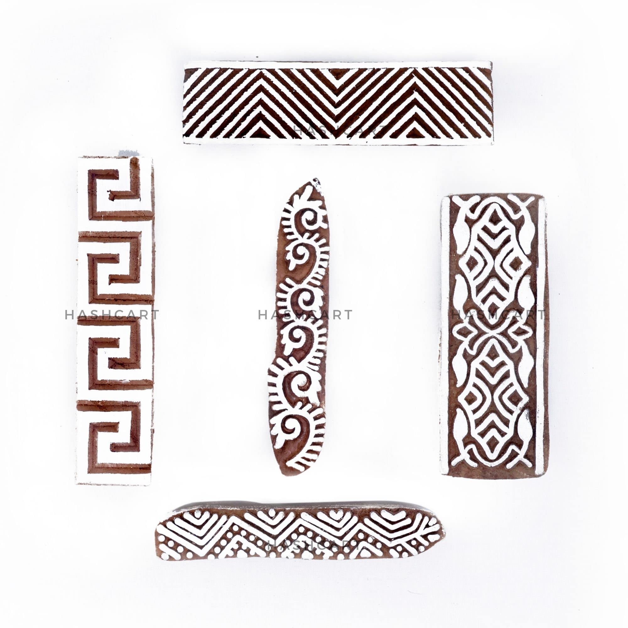 Snapklik.com : Wooden Block Stamp For Block Printing Stamp - Border ...