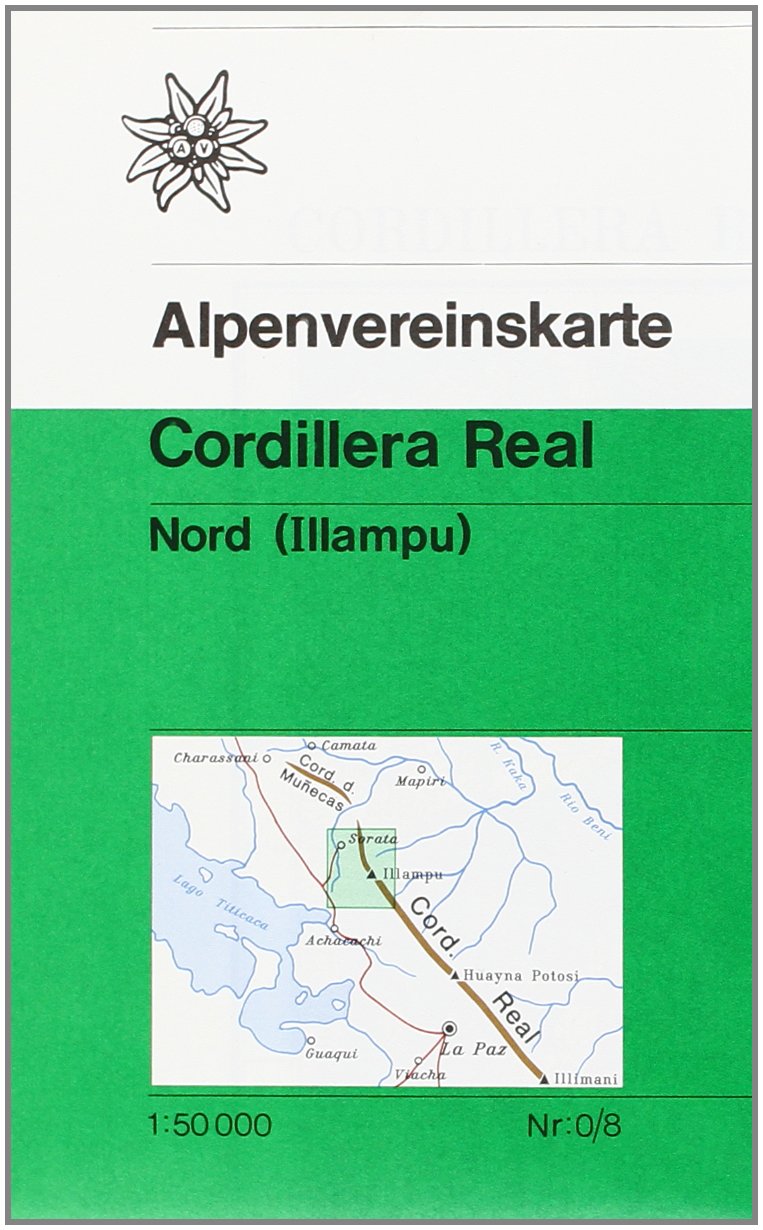Topographic Map Mount Illampu - North cordillera real: Deutche ...
