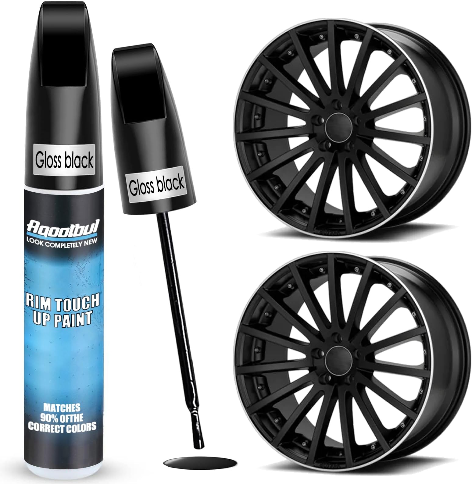 Amazon.com: Gloss Black Rim Touch Up Paint,Wheel Touch Up Kit Wheel ...