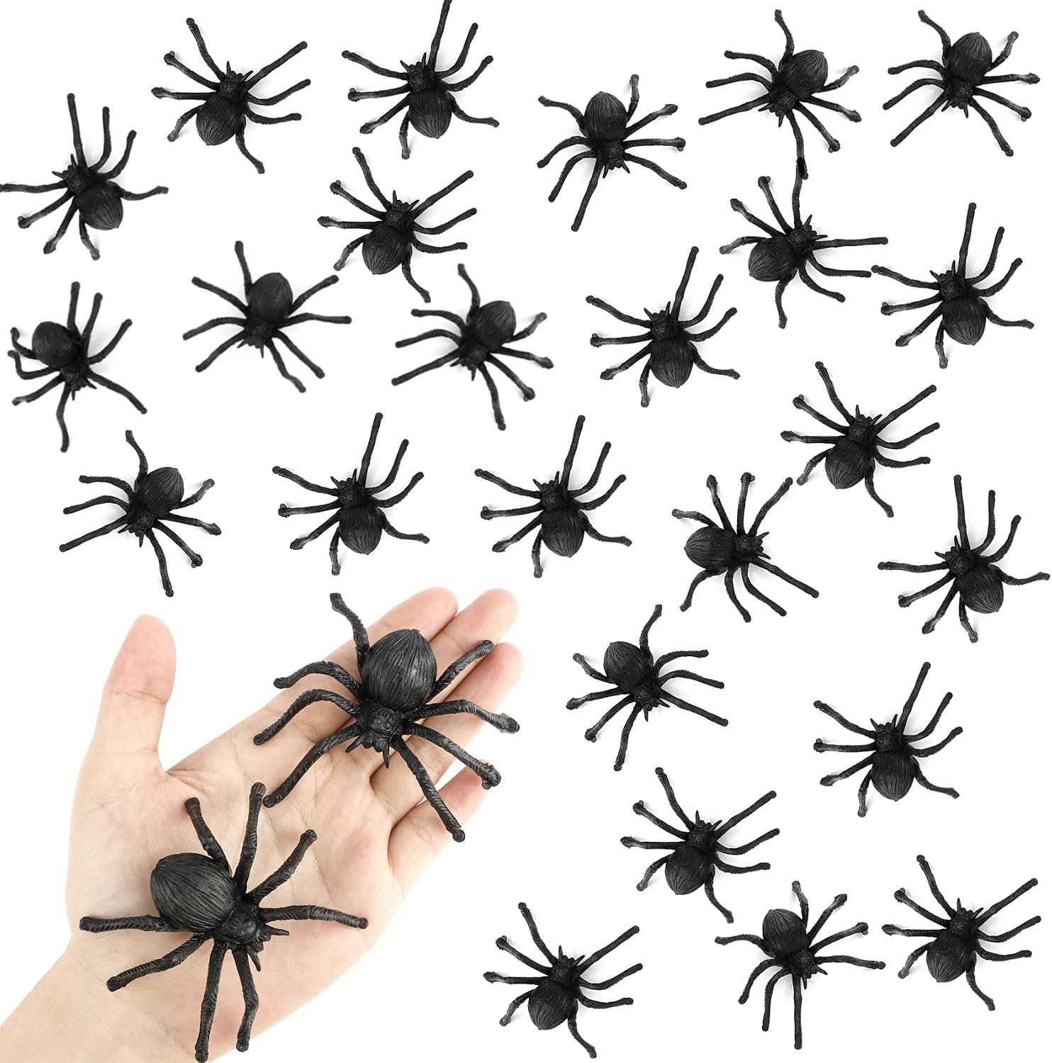 Amazon.com: Cytokio 2.9 * 2.5 Inch Plastic Spiders, Fake Spiders, Small ...