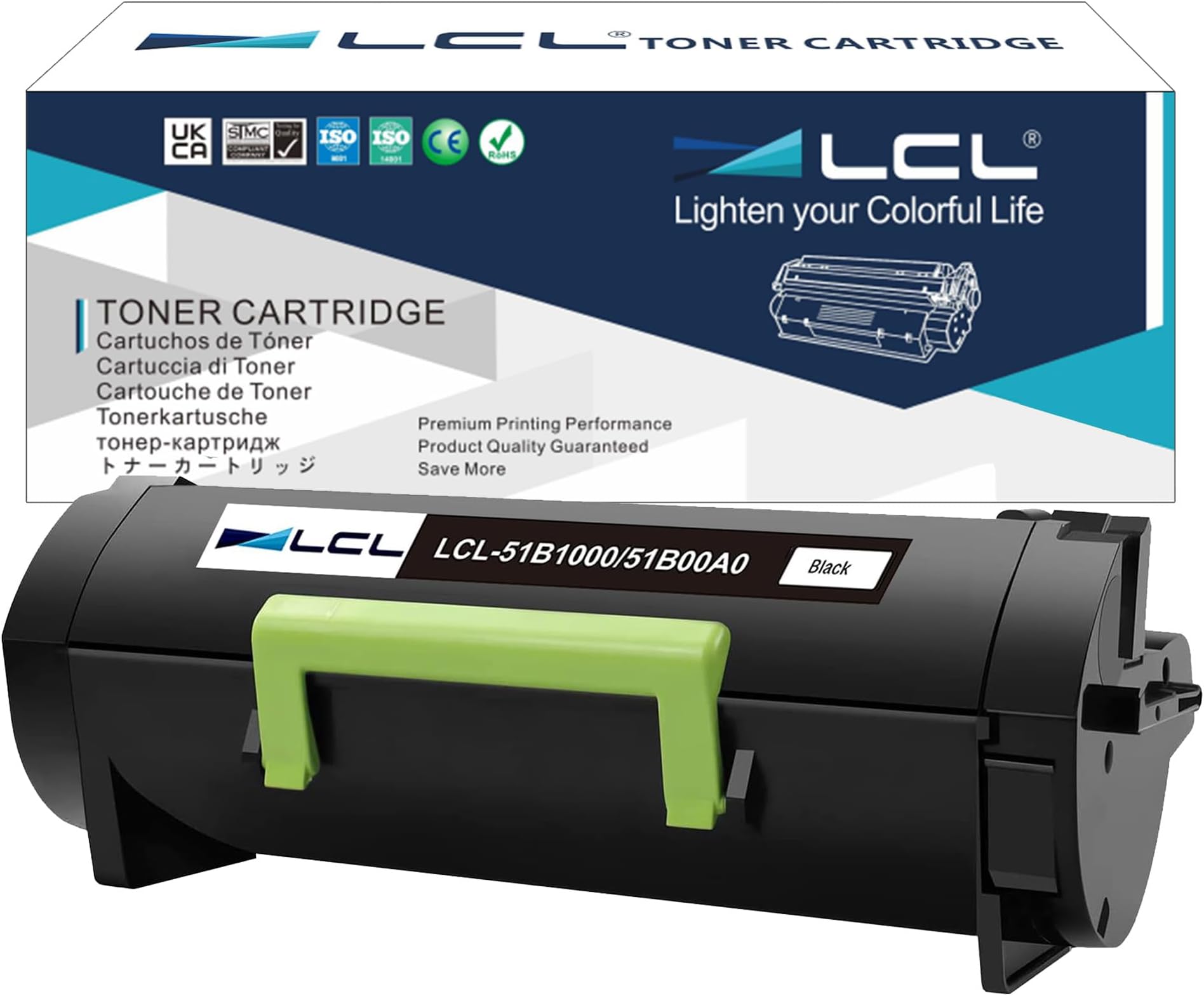 Amazon.com: LCL Remanufactured Toner Cartridge Replacement for Lexmark ...
