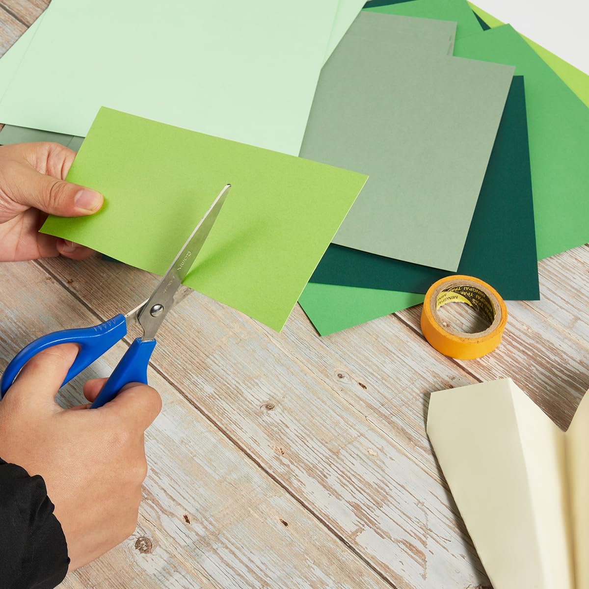 Snapklik.com : 30 Sheets 85x11 Green Tones Cardstock Paper 250GSM Thick ...